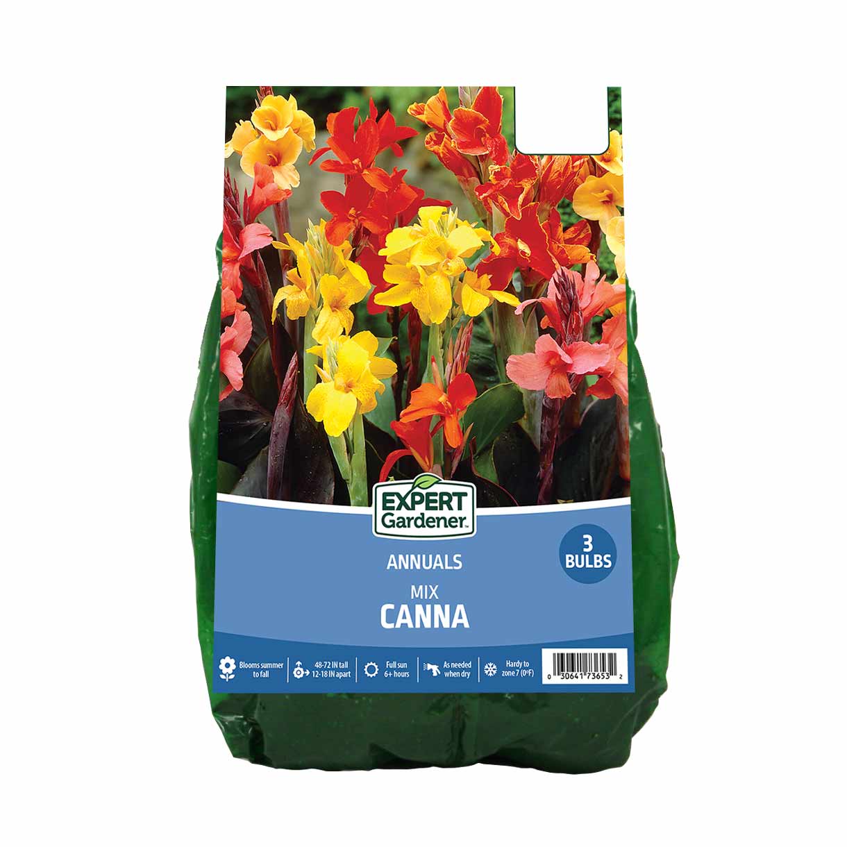 Expert Gardener Canna Mix (Set of 3 Dormant Bulbs) Full Sun, Multi ...