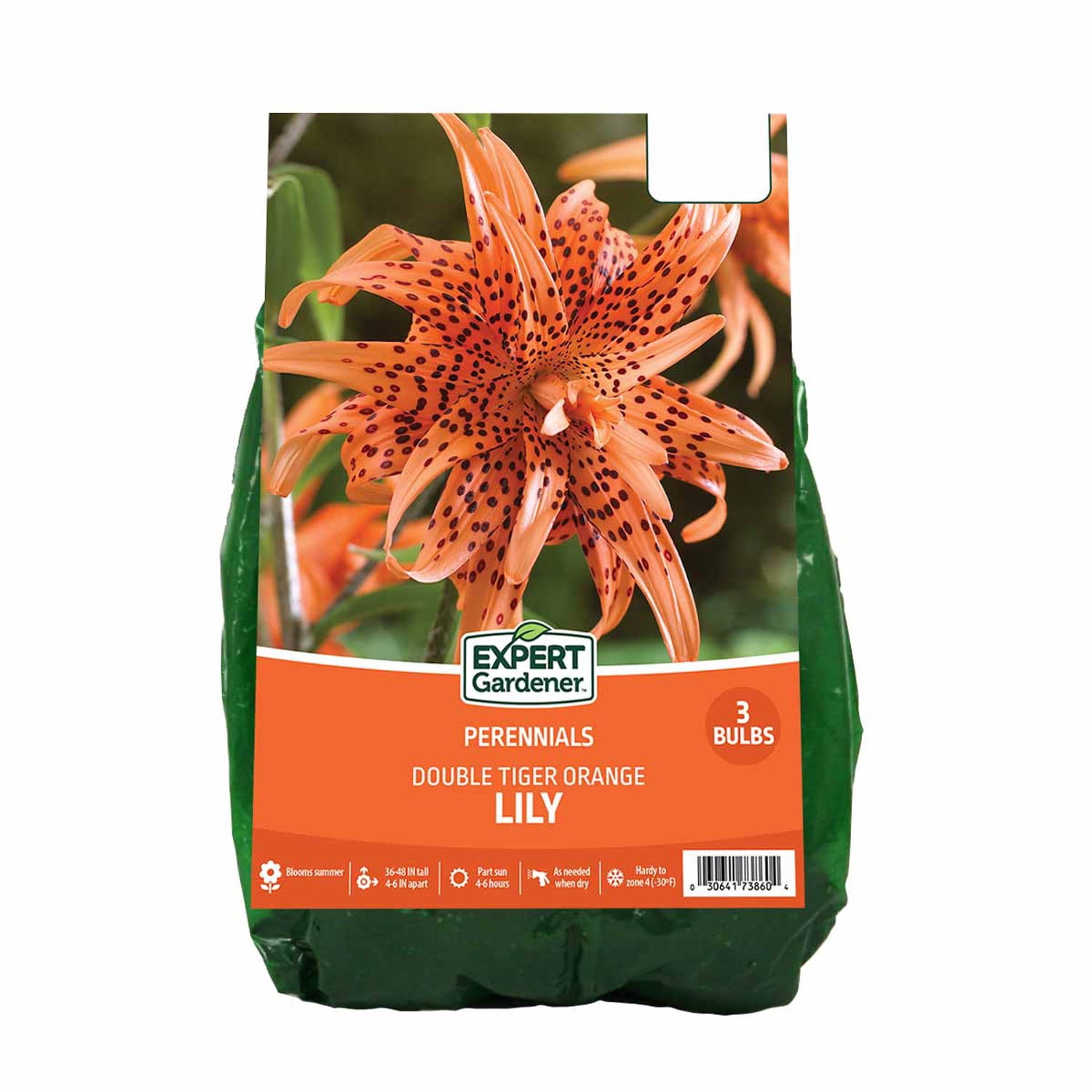 Expert Gardener Double Tiger Orange Lily Bulbs Set of 3, Perennial ...