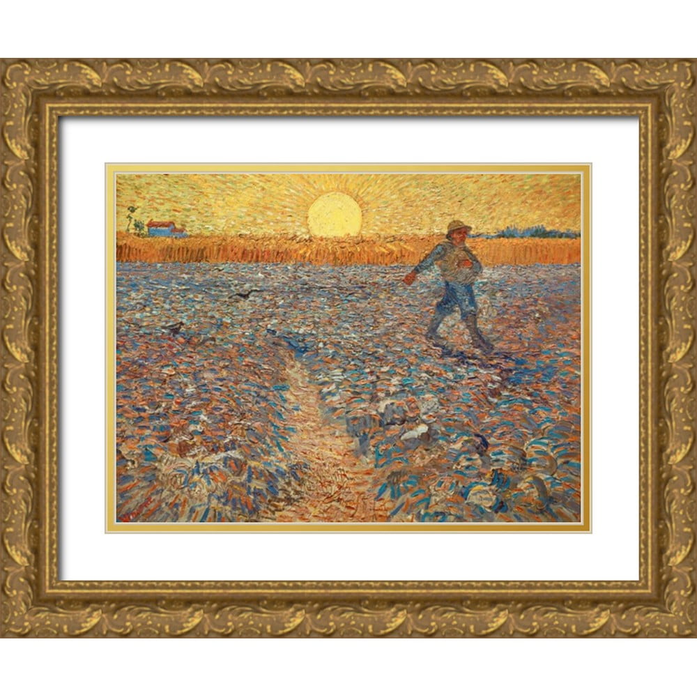 Van Gogh Vincent 18x15 Gold Ornate Wood Framed With Double Matting