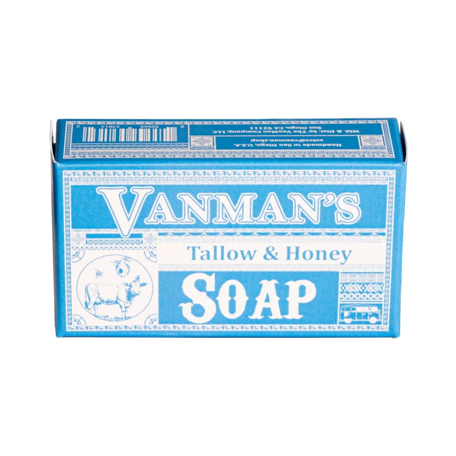 VanMan Beef Tallow and SAF21 Honey Bar Soap - Pure Grass-Fed Beef ...