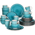 Vancasso, Series Bella, 32-Piece Stoneware Dinnerware Set, Turquoise ...