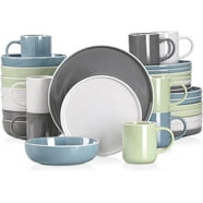 Vancasso 16-Piece Modern Casual Dishware Set, Boho Blue Porcelain ...