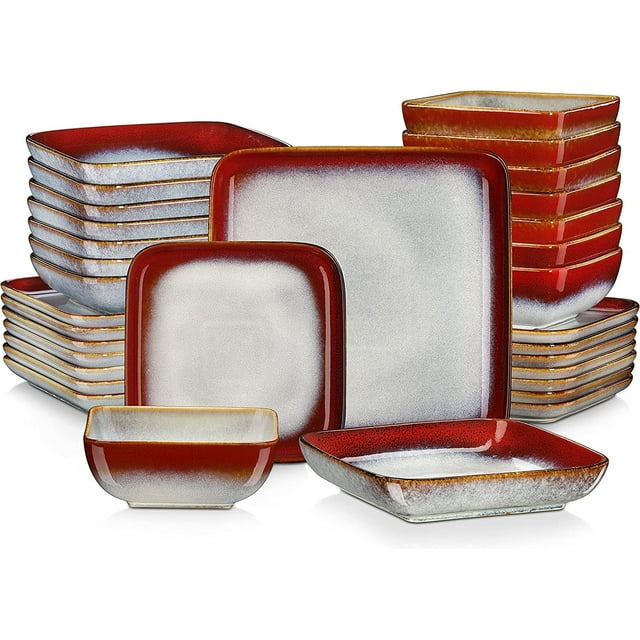 Elegant Vancasso Series Stern Collection, 32 Piece Stoneware Dishware ...