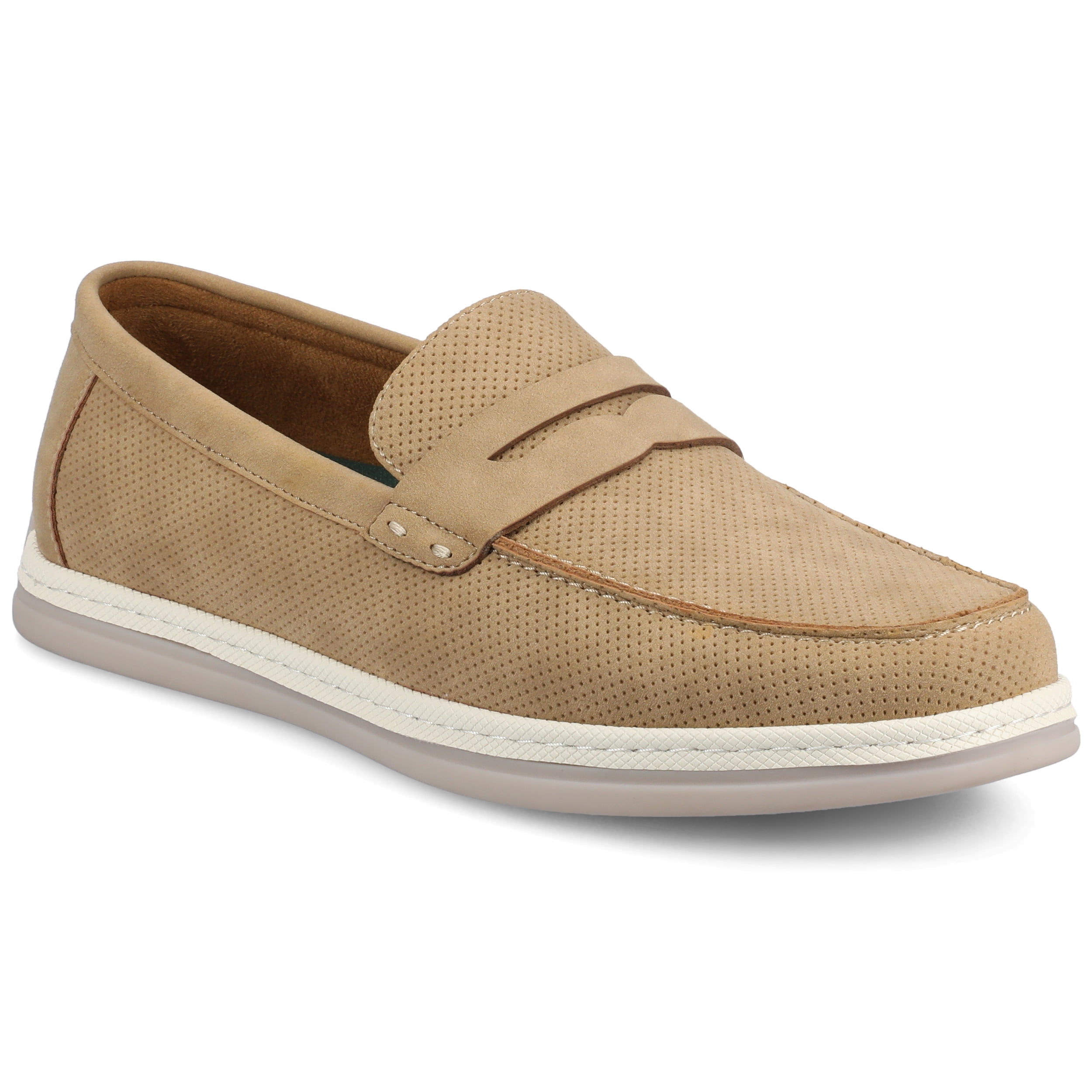 Vance Brantley Comfort Casual Slip-on Perforated Flexible Penny Loafer ...