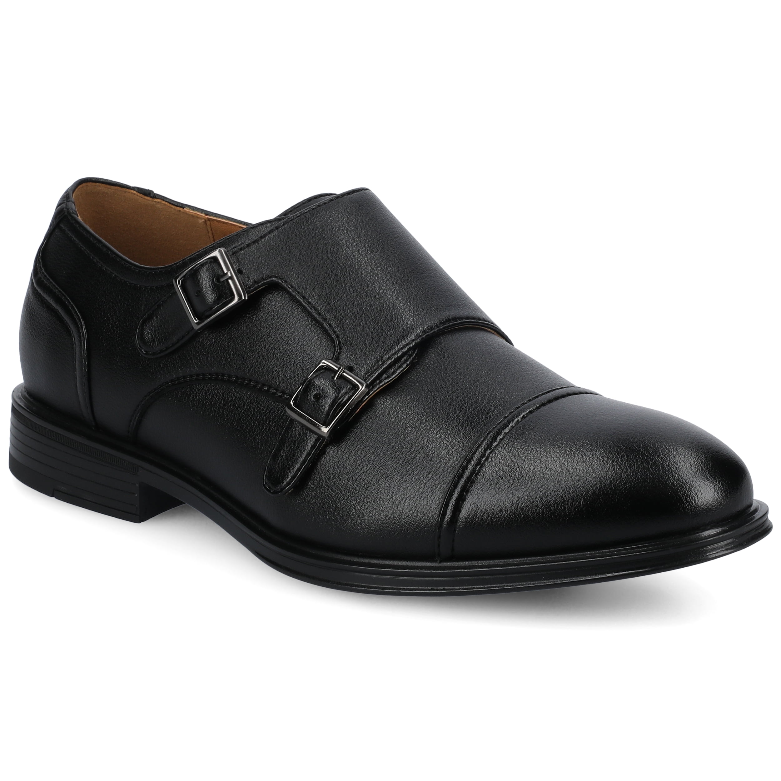 Vance Dillon Comfort Cap-toe Double Monk Strap Flexible Dress Shoe ...
