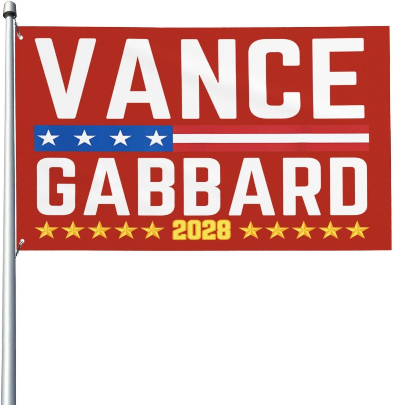 Vance-Gabbard 2028 Flag 3x5 Red, Vance-Tulsi Gabbard 2028 Yard Flag ...