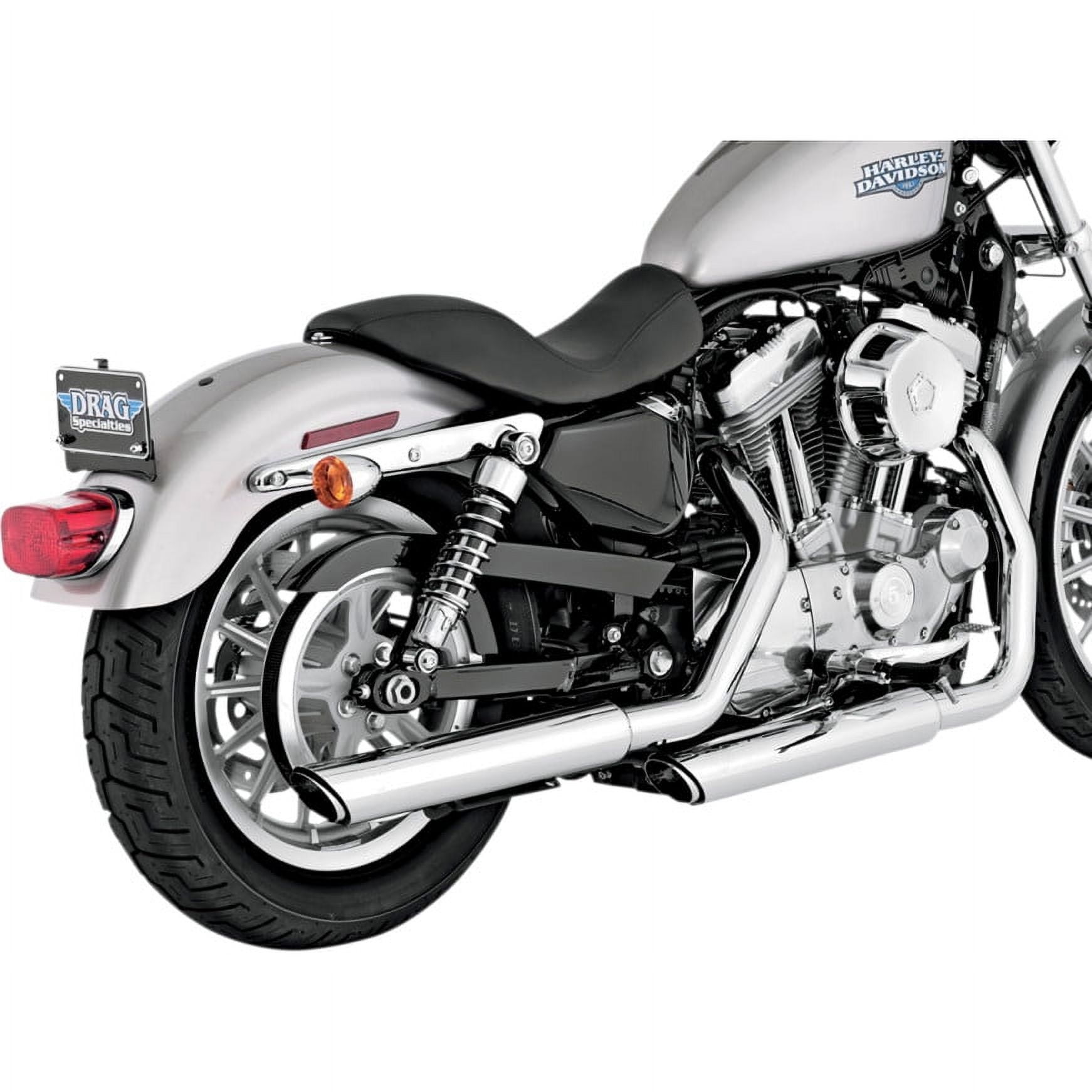 Vance & Hines 3" Round Twin Slash Chrome Slip-On Exhaust Mufflers ...