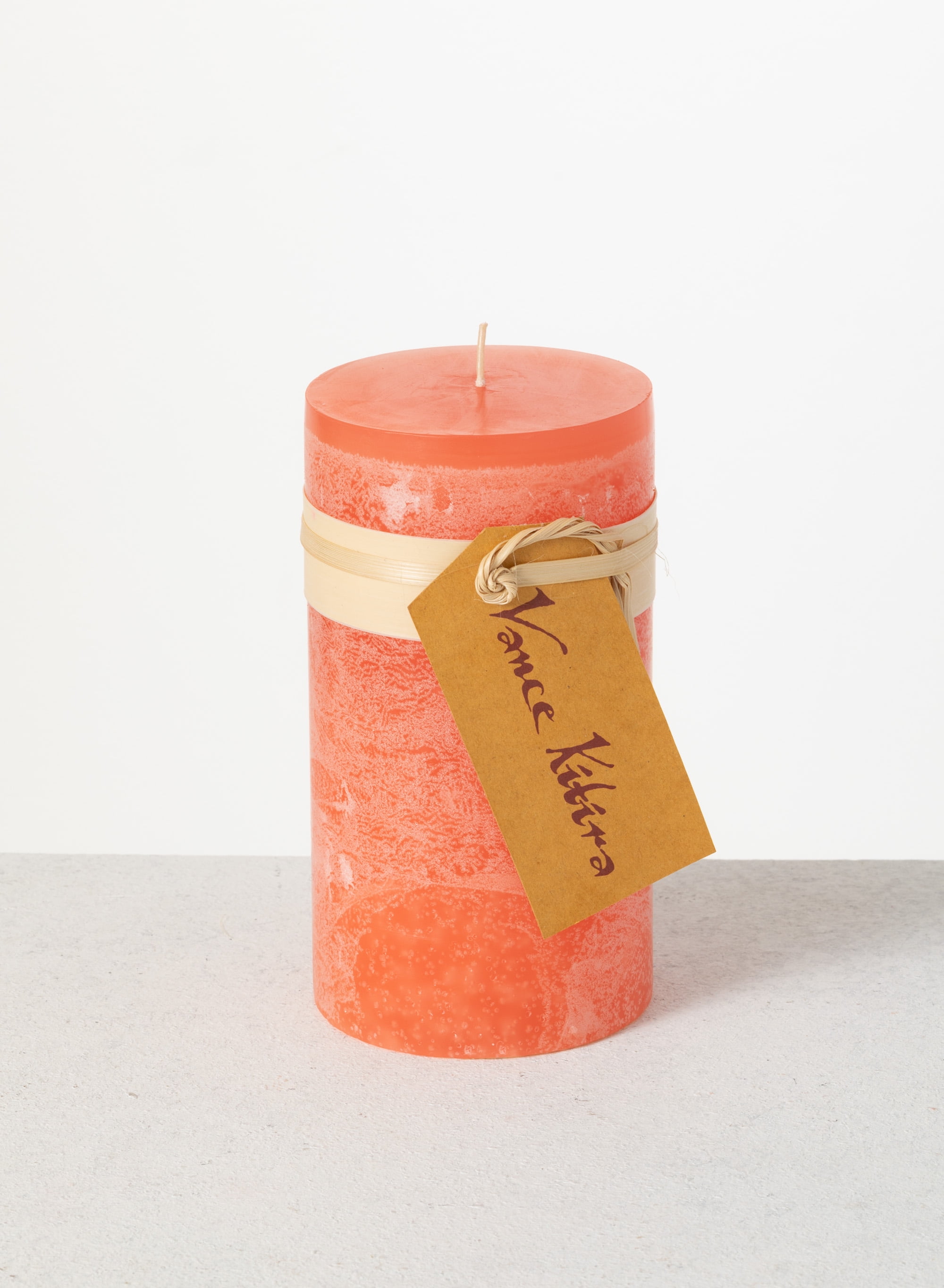 Vance Kitira 6" Coral Timber Pillar Candle - Walmart.com