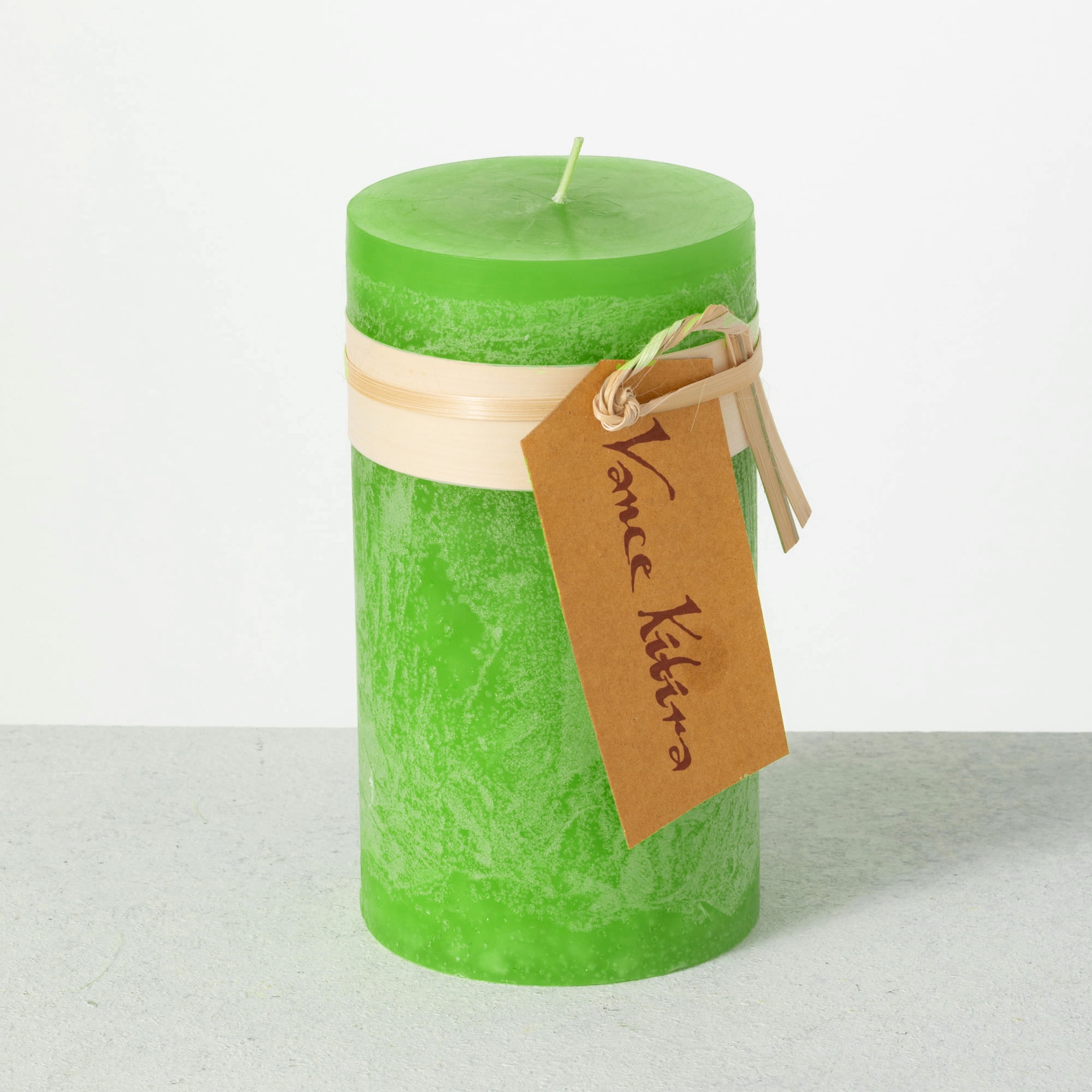 Vance Kitira 6" Lollipop Green Timber Pillar Candle - Walmart.com
