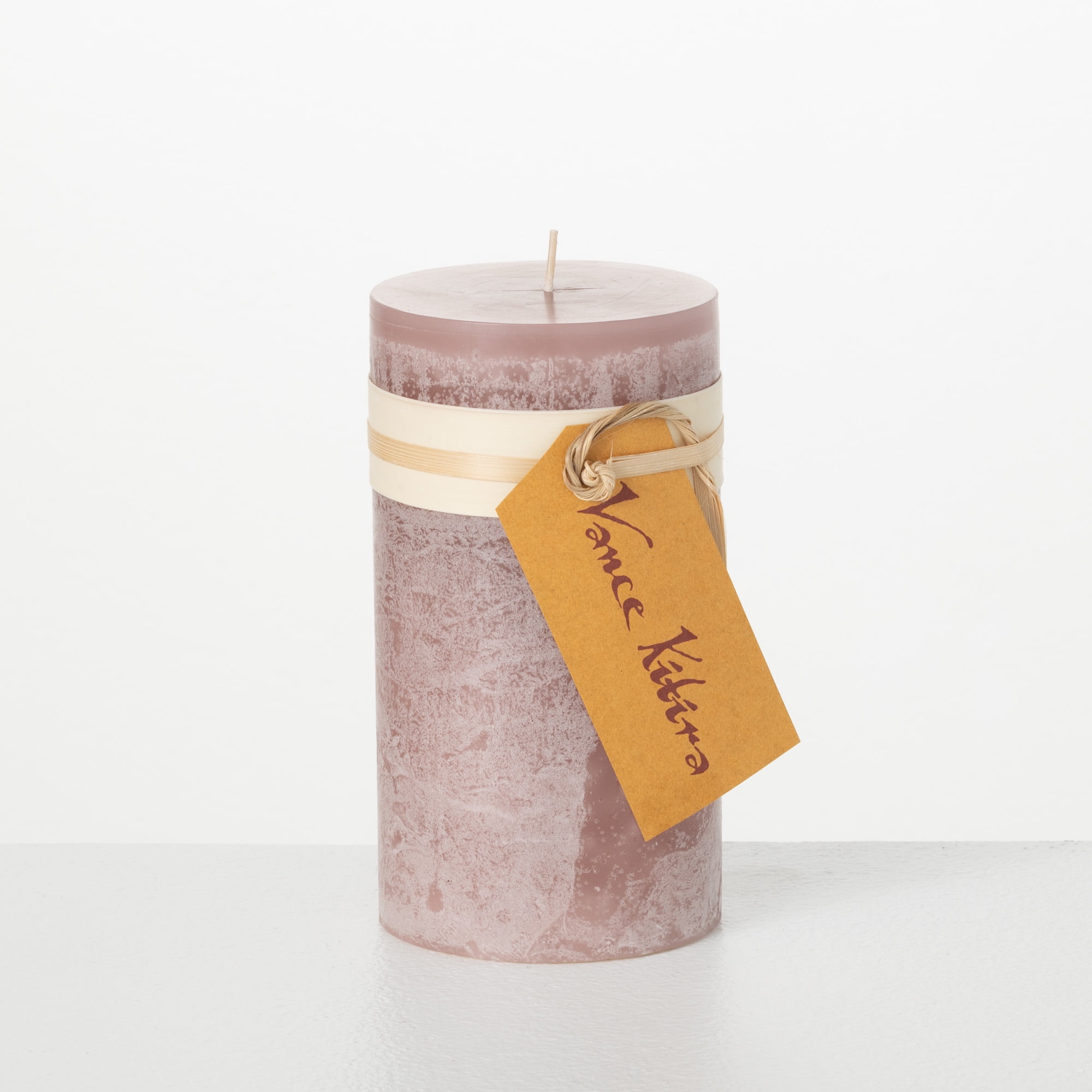 Vance Kitira 6" Rustic Mauve Timber Pillar Candle - Walmart.com