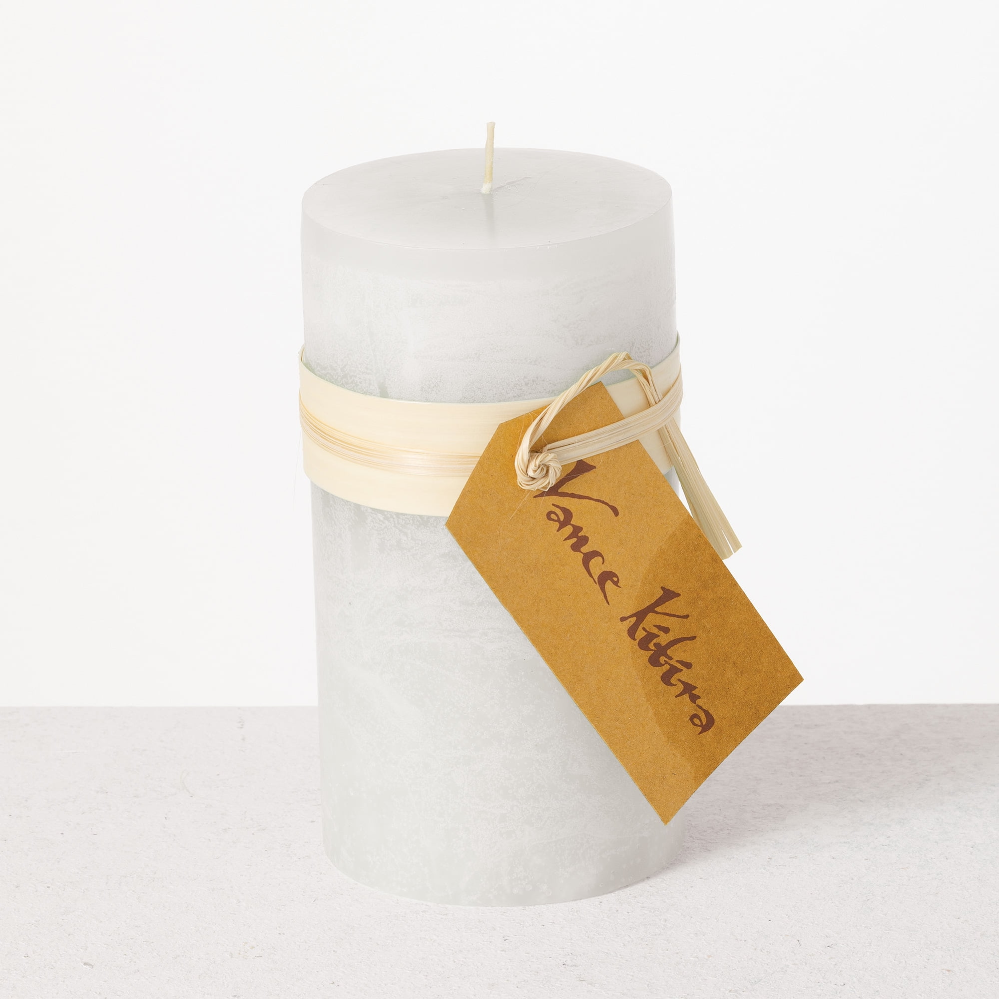 Vance Kitira 6" White Timber Pillar Candle ,Scentless, Clean-Burning ...