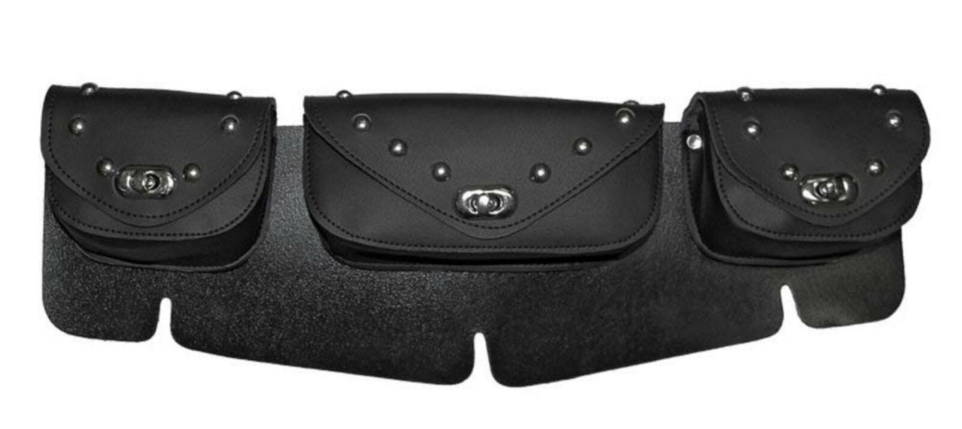 Vance Leather 3 Compartment Studded Windshield Bag - Walmart.com