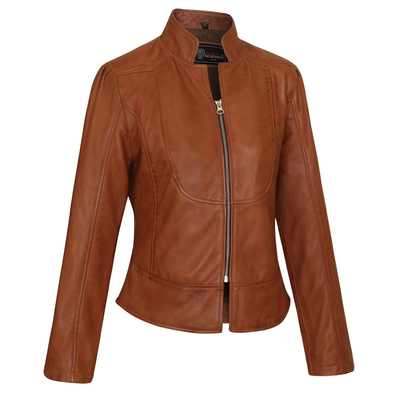Vance Leathers 'Maya' Ladies Premium Soft Lightweight Brown Fitted ...