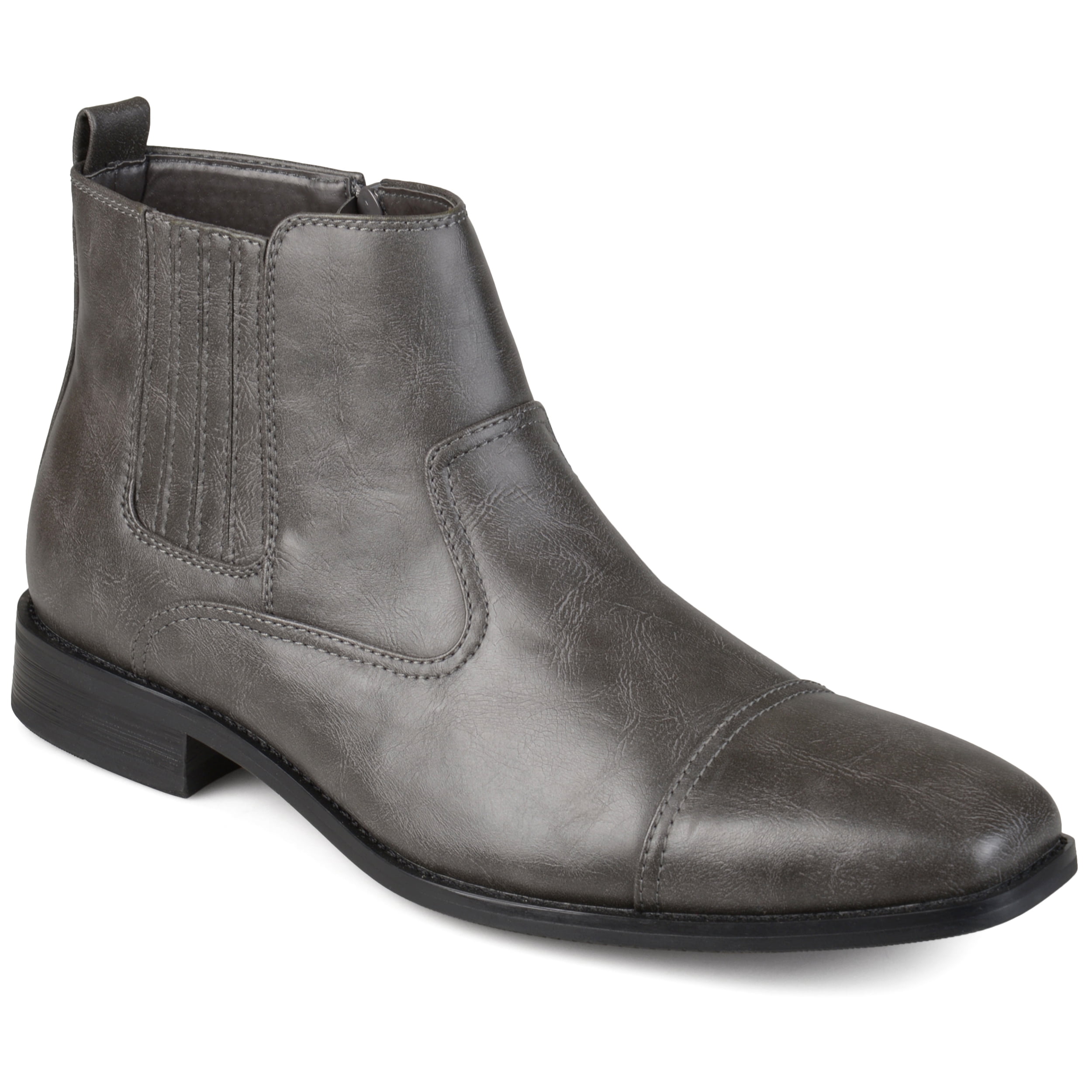Vance Mens Alex Zip-up Cap Toe Dress Boot, Widths Available - Walmart.com