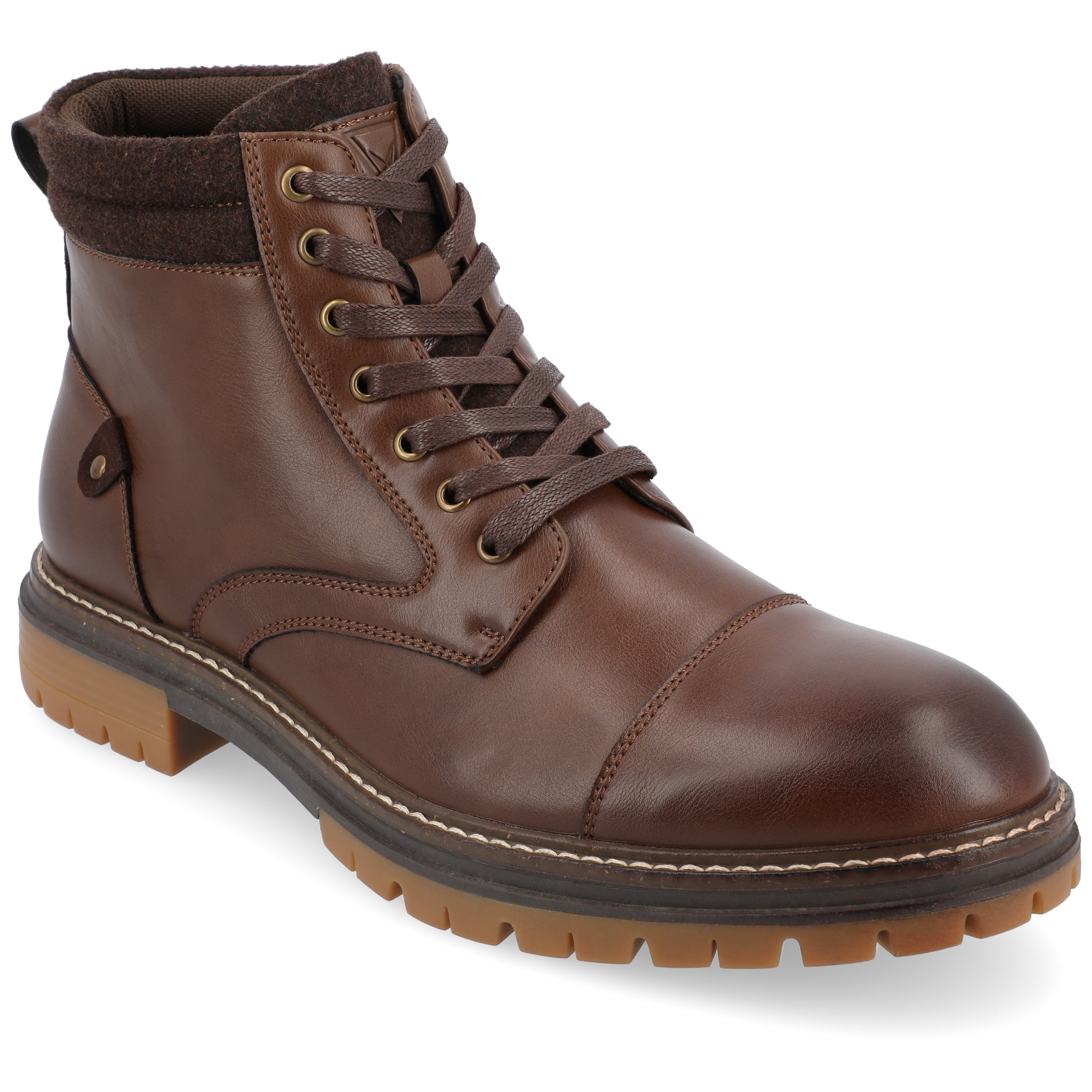 Vance Mens Fegan Cap Toe Lace-up Ankle Boot - Walmart.com