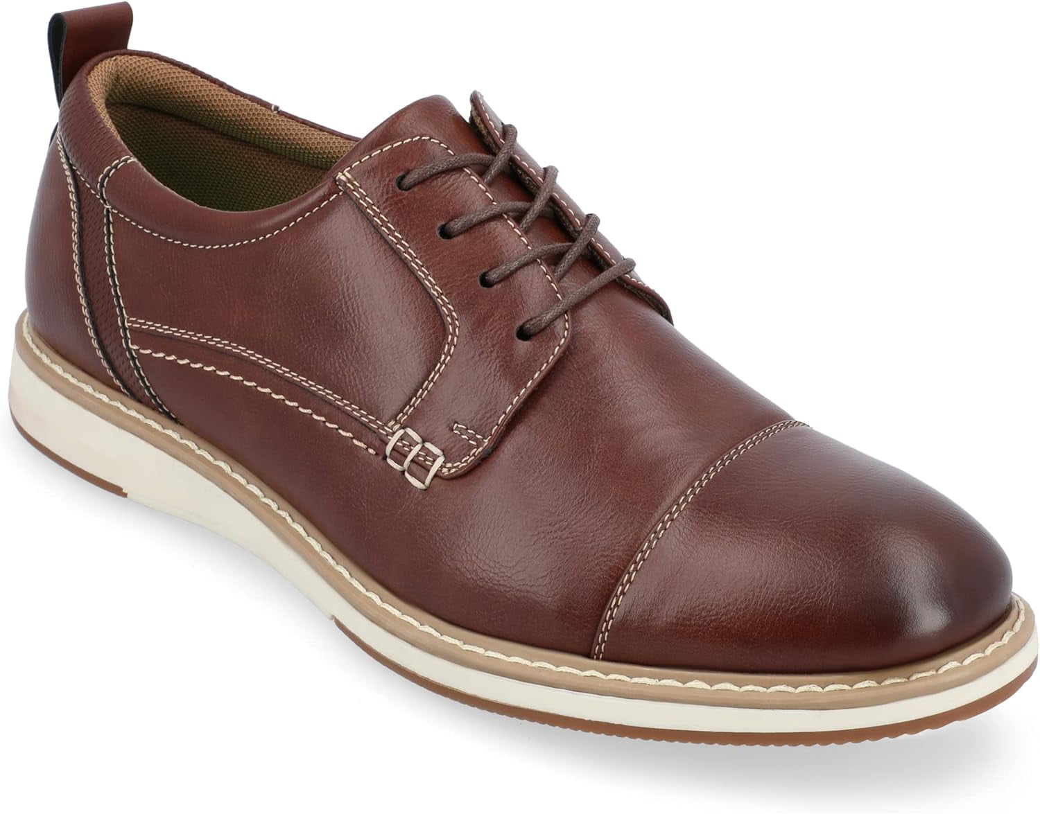 Vance Mens Jedd Tru Comfort Foam Lace-up Cap Toe Hybrid Dress Shoe ...