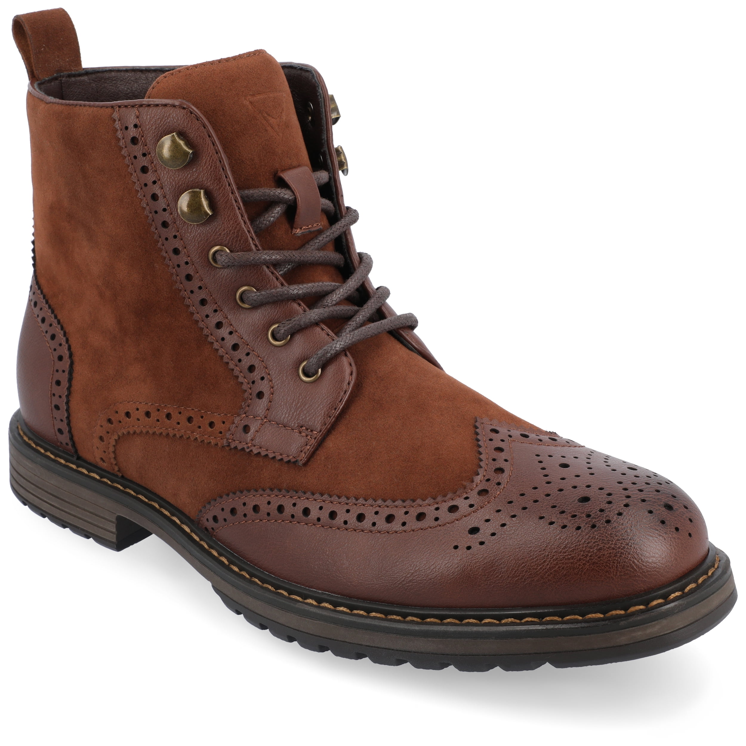 Free Shipping! Vance Co. Virgil Vegan Leather Wingtip Lace-up Ankle ...
