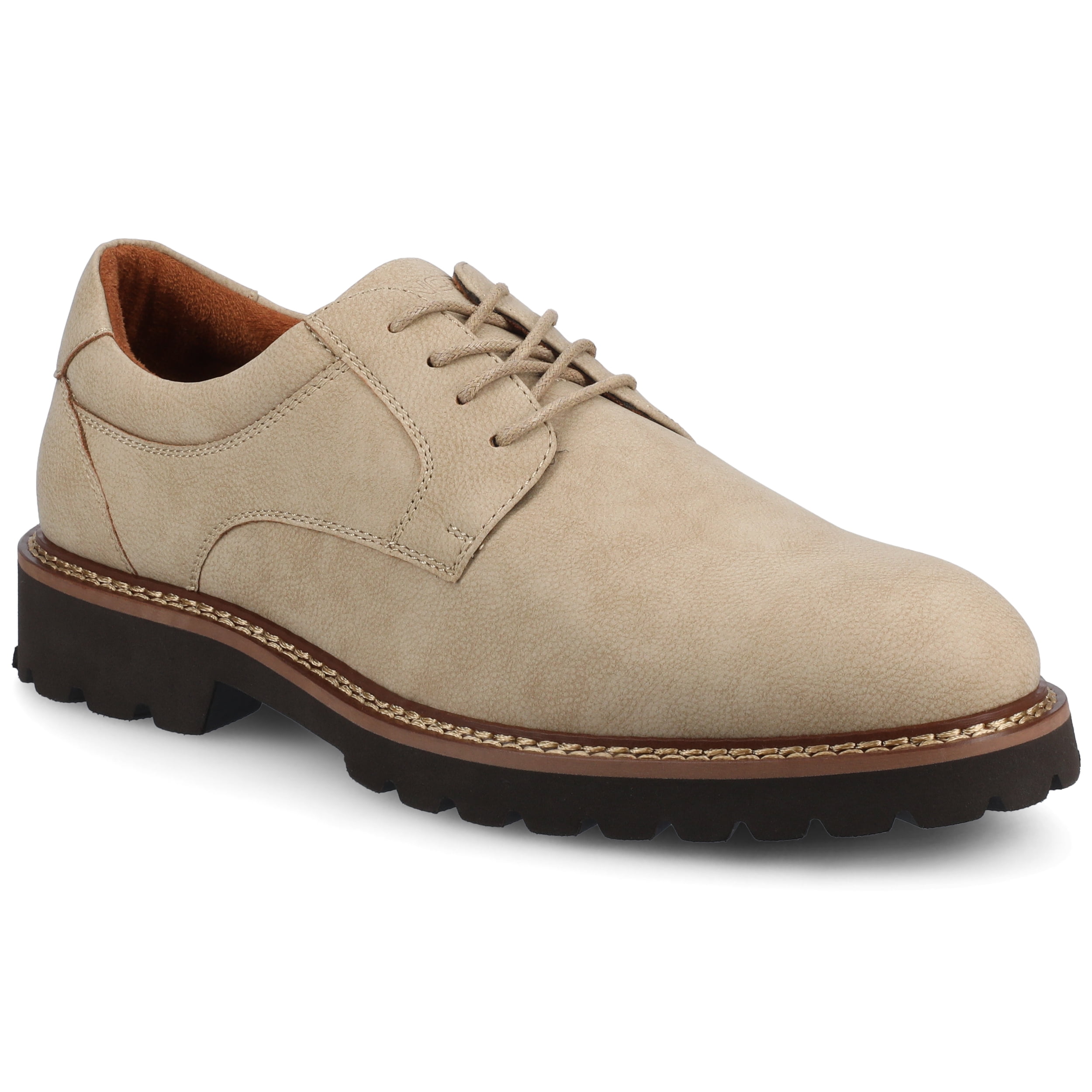 Vance Templeton Comfort Lug Sole Flexible Oxford Dress Shoe - Walmart ...