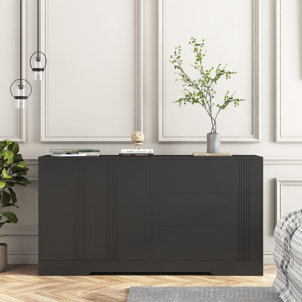 Vancel Sideboard with Storage Cabinet Buffet Cabinet, Modern Kitchen with Drawers and Doors ...