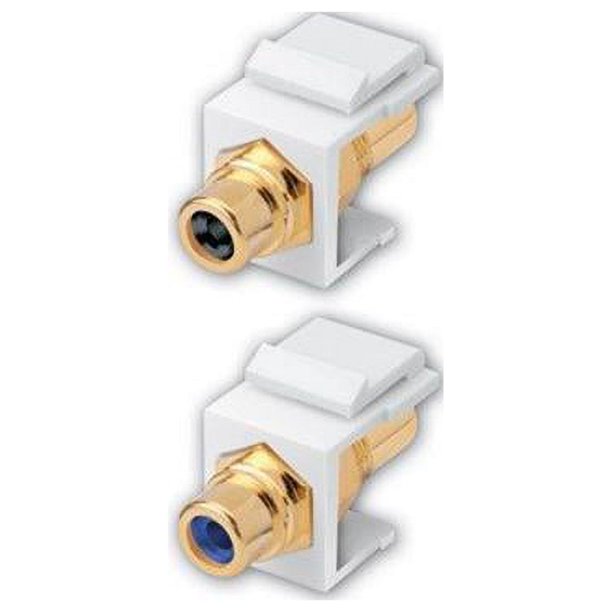 Vanco 820614 Rca Keystone Inserts - Insert White & Insulator Red ...