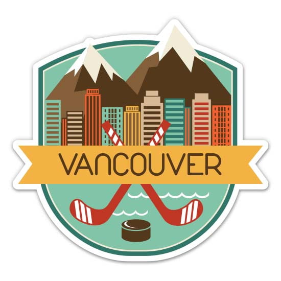 Vancouver Canada - 3" Vinyl Sticker - For Car Laptop Water Bottle Phone ...