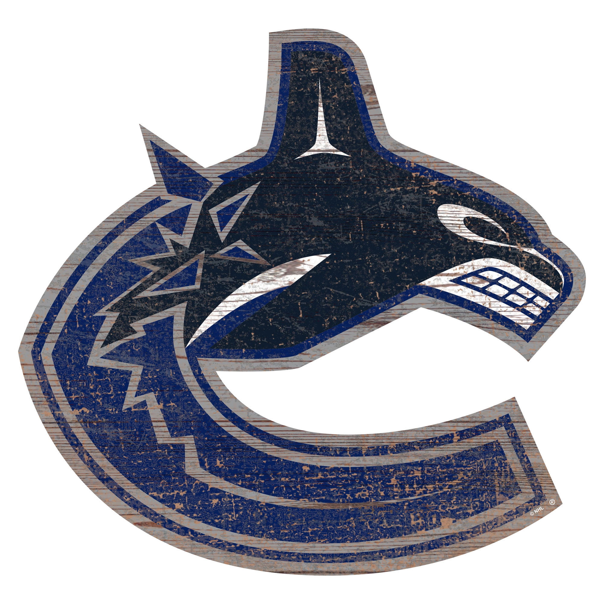 Vancouver Canucks 24'' x 24'' Distressed Logo Cutout Sign - Walmart.com
