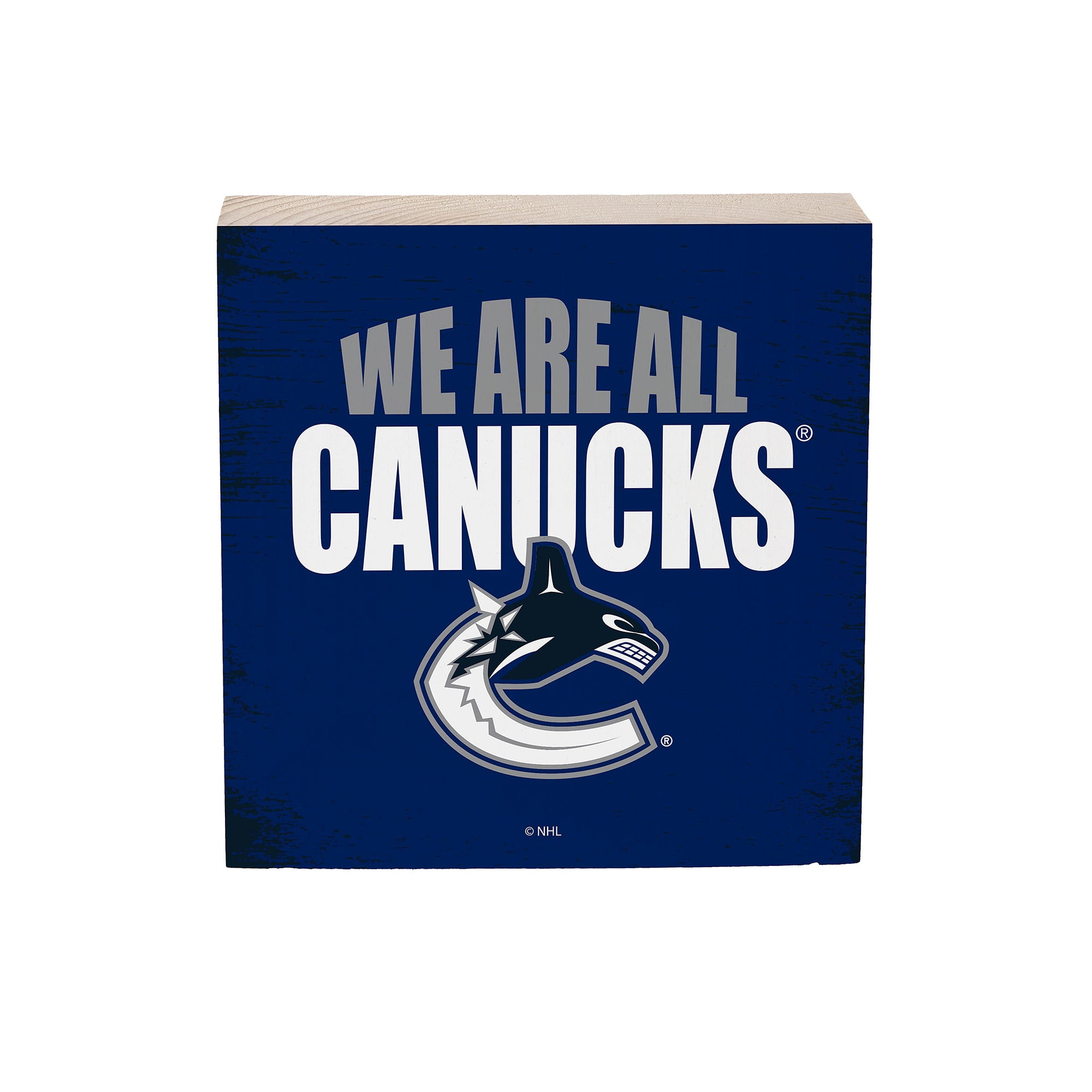 Vancouver Canucks 6" Square Fan Chant Wood Block Shelf Sign - Walmart.com