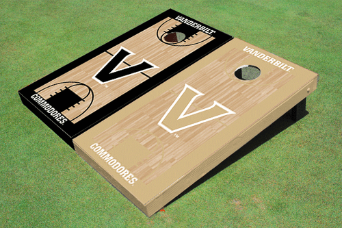 Vanderbilt University Alternating Basketball Court Custom Cornhole ...
