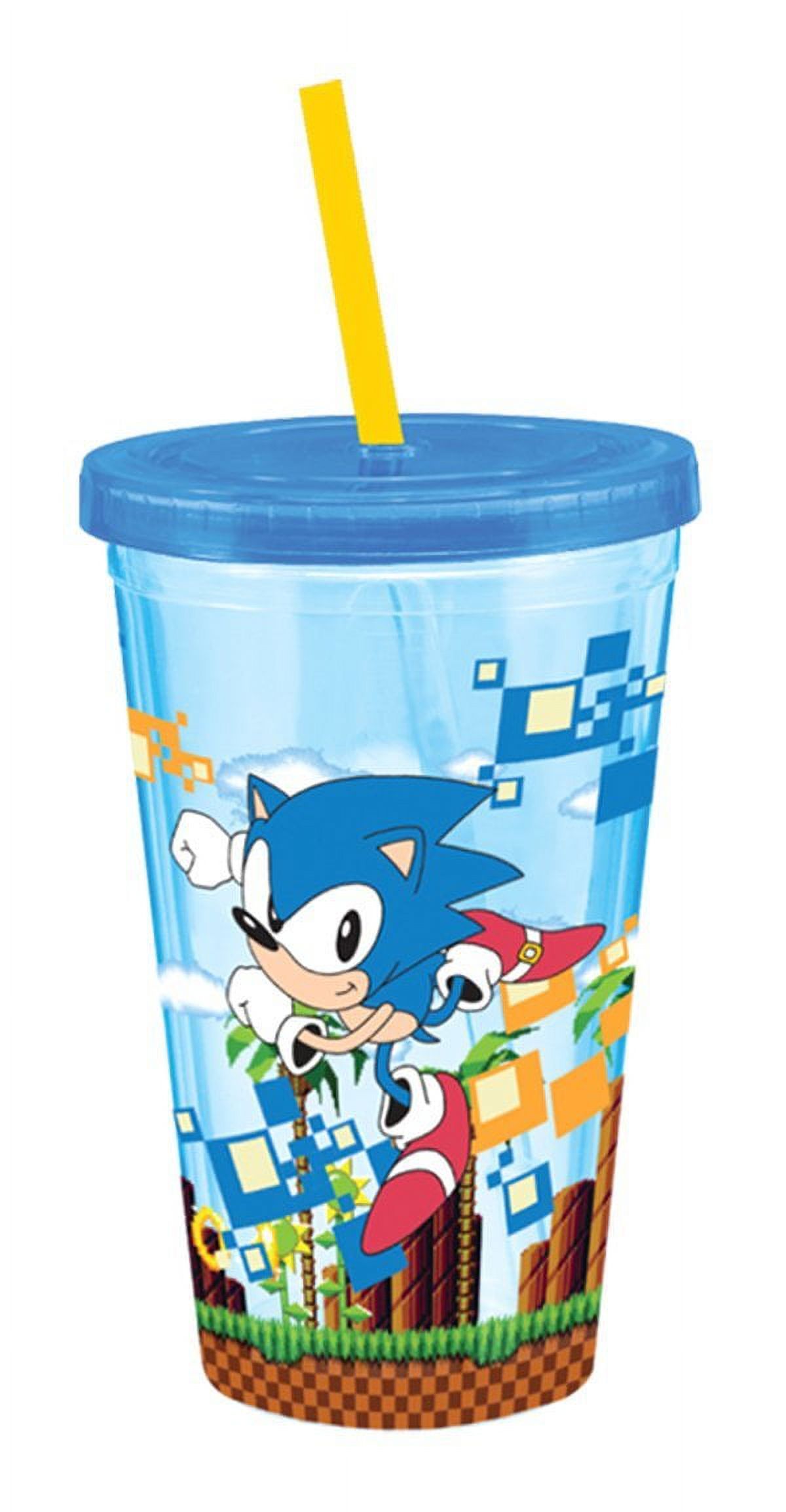 Vandor 63014 Sonic the Hedgehog 18 Ounce Acrylic Travel Cup ...