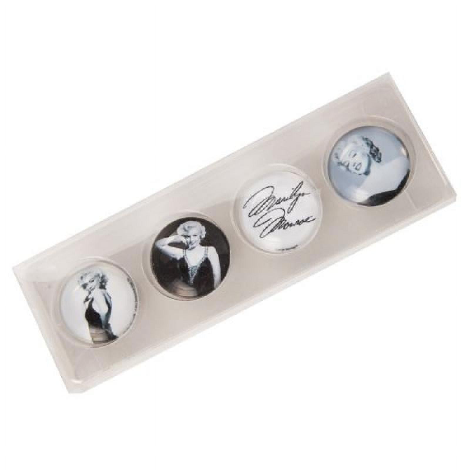 Vandor 70256 Marilyn Monroe 4 pc Glass Magnet Set, Black and White ...