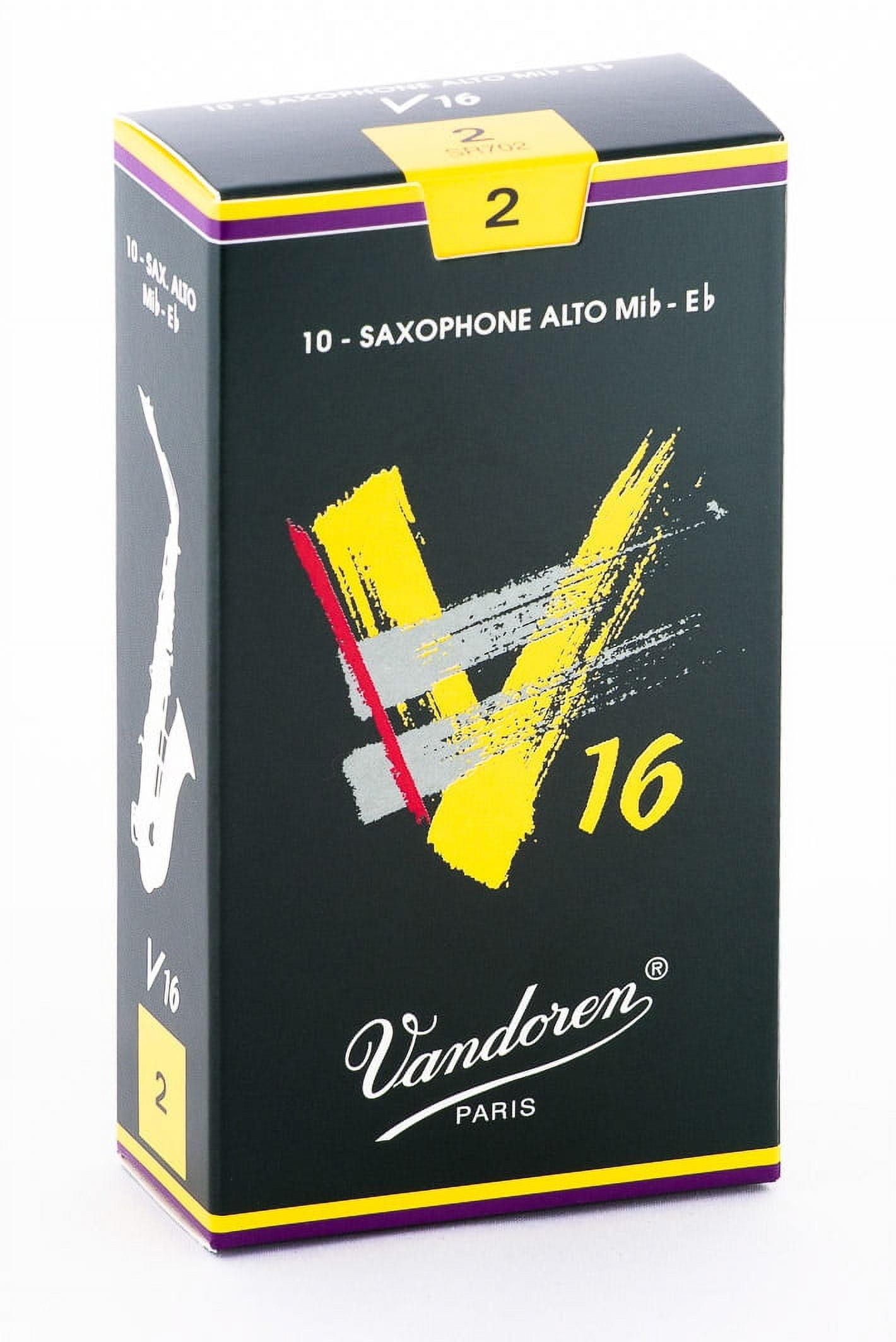 Vandoren Alto Sax V16 Reeds Strength #2; Box of 10 - Walmart.com