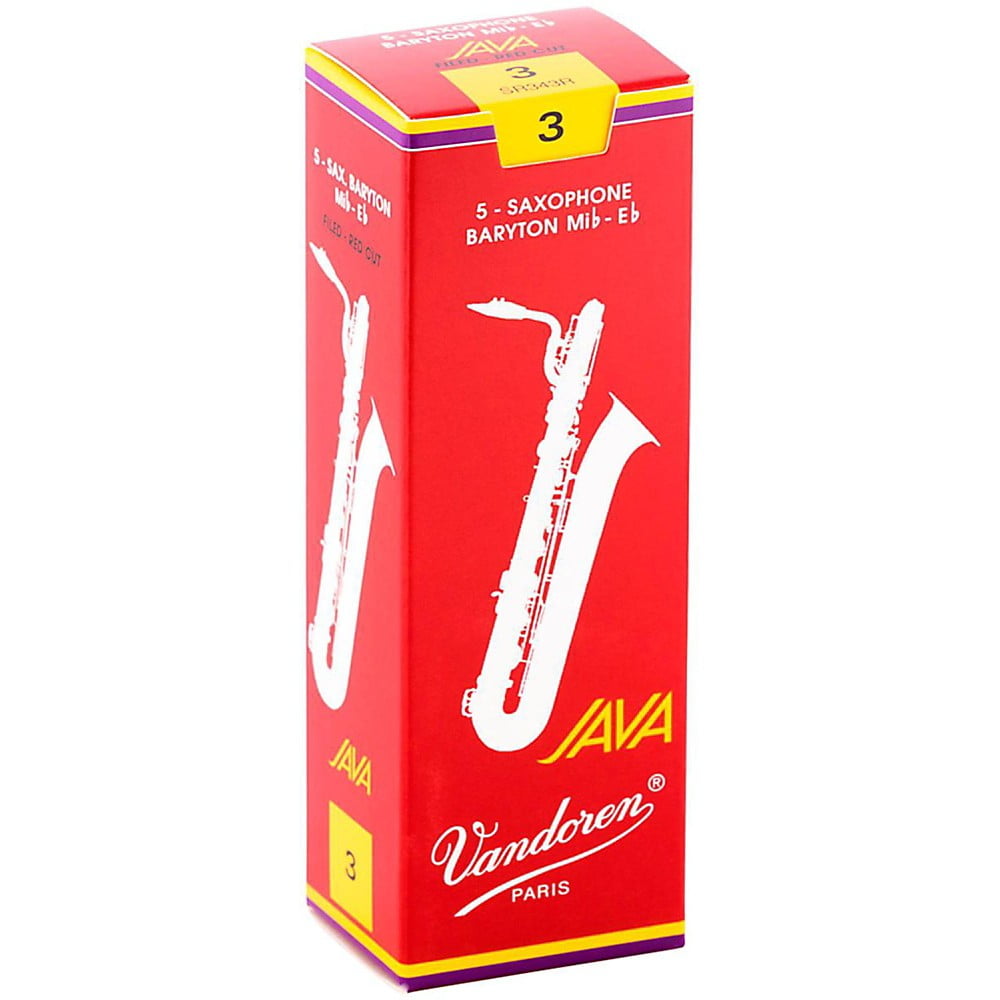 Vandoren Bari Sax Java Red Reeds Strength #3; Box of 5 - Walmart.com