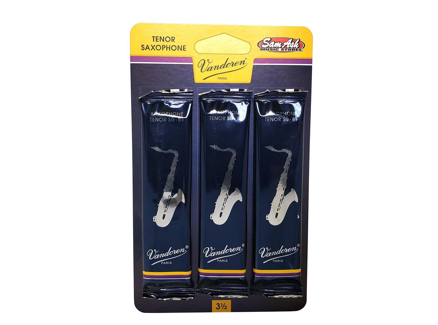 Vandoren Tenor Sax Traditional Reeds Strength 2.5, 3 Pack - Walmart.com