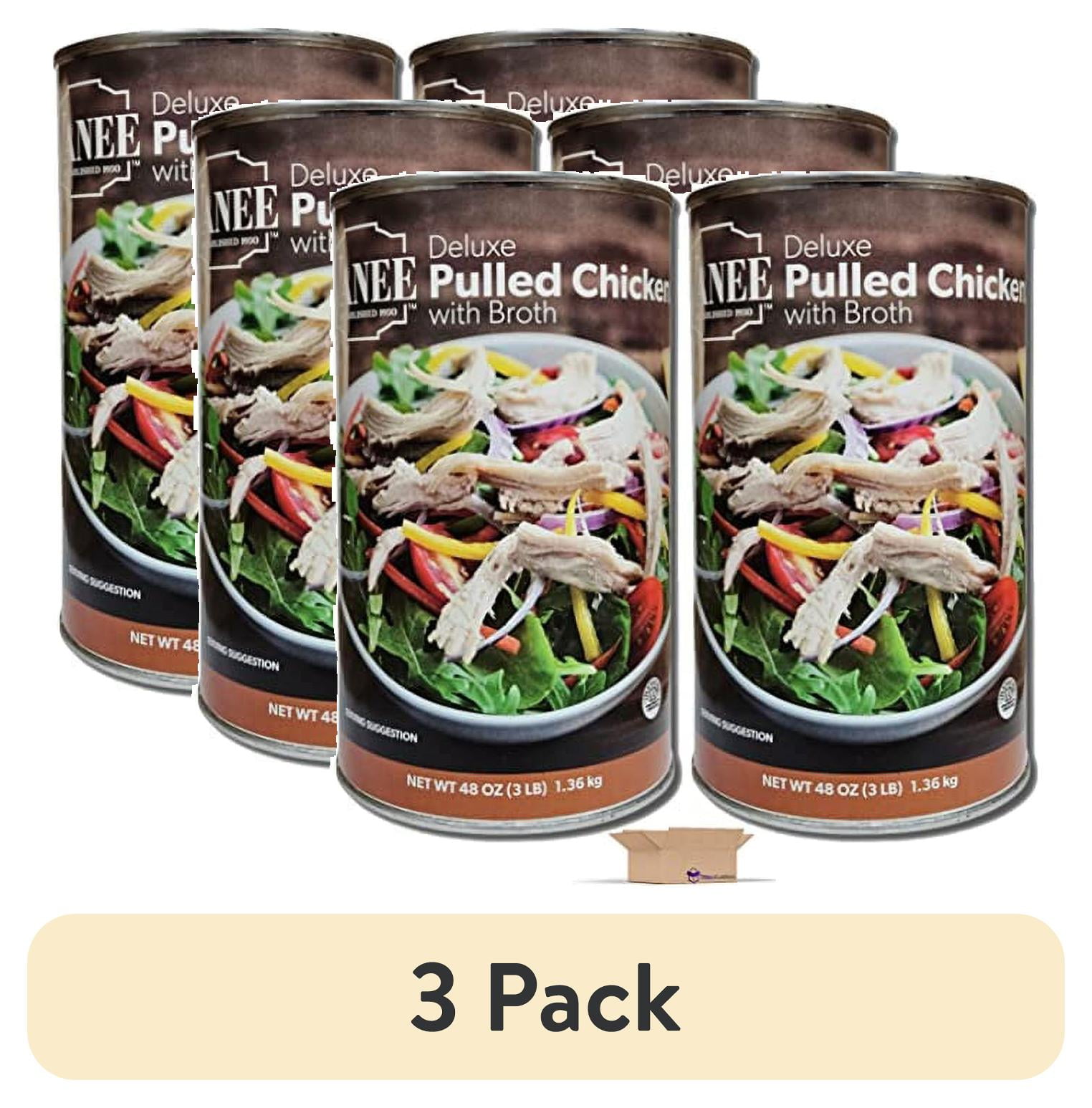(3 pack) Vanee Vanee Deluxe Pulled Chicken with Broth Value Pack | 48 ...