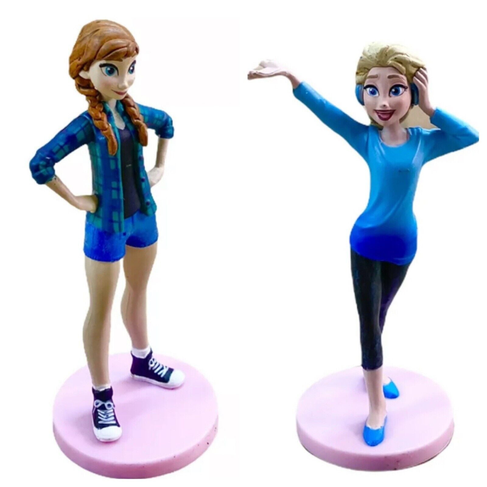 Vanellope Friend Princess Elsa & Anna Sports 4” Cake Topper Pvc ...