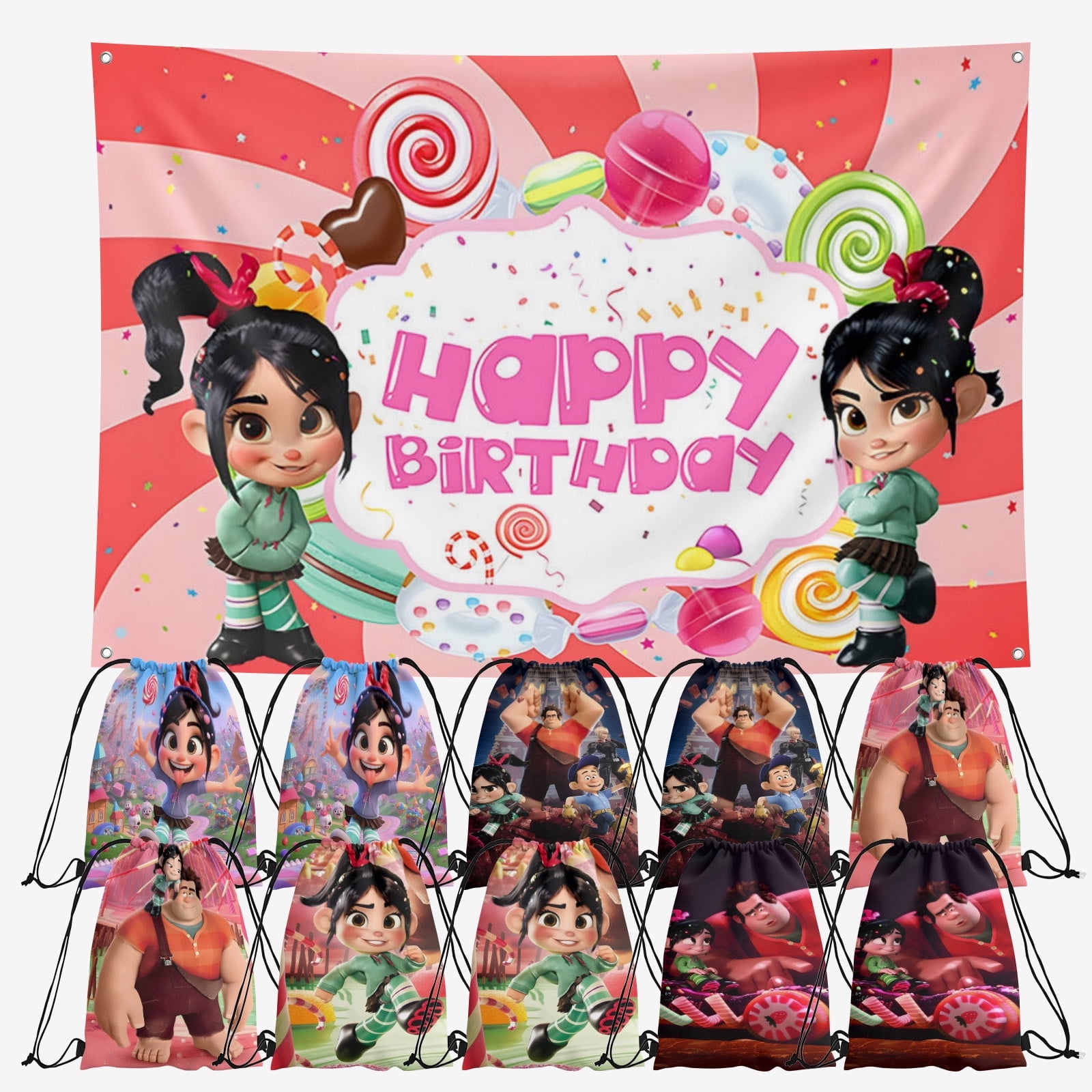 Vanellope Wreck-It Ralph Birthday Party Supplies,10 Pieces Vanellope ...