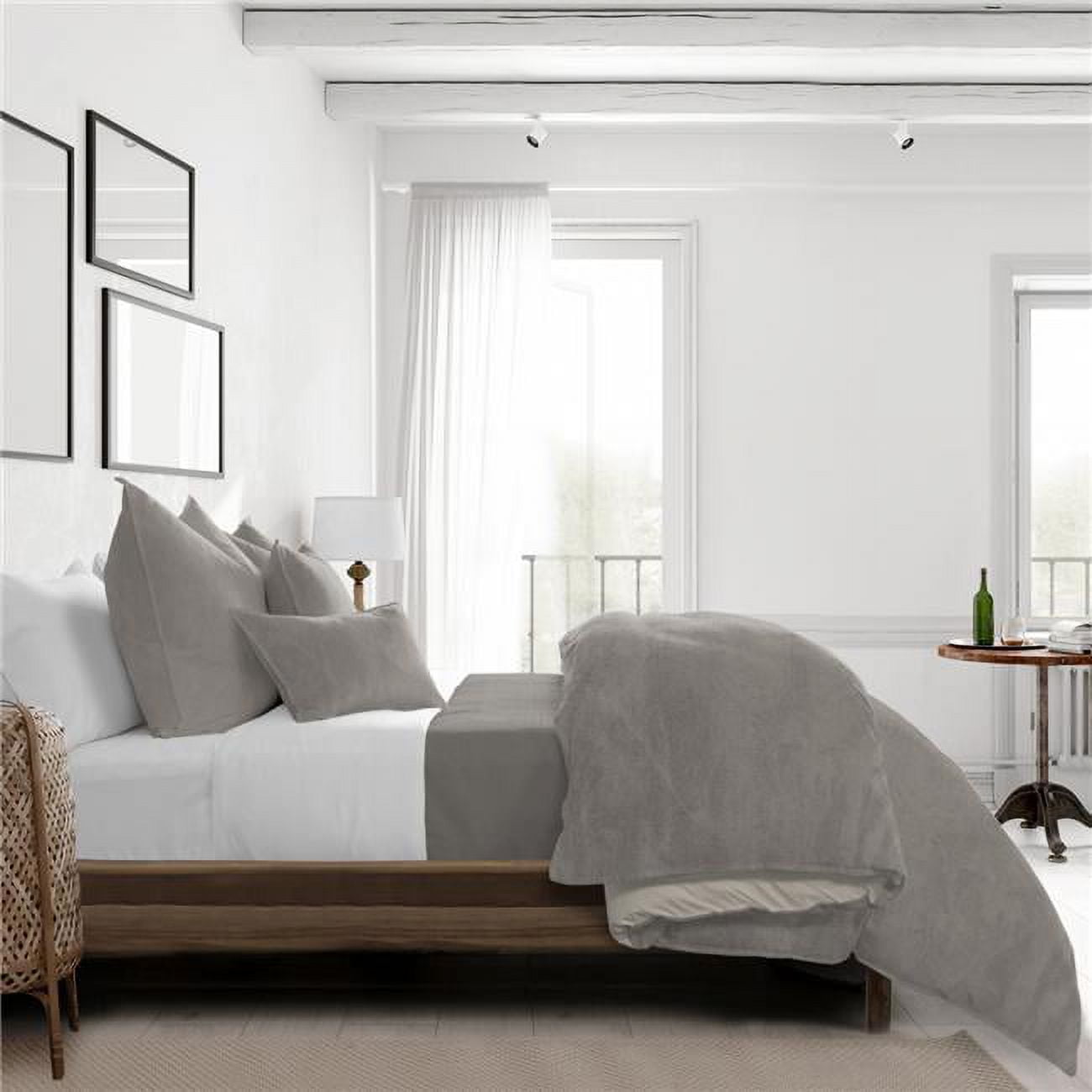 Vanessa Comforter & 2 Pillow Shams Set, Greige - California King Size ...