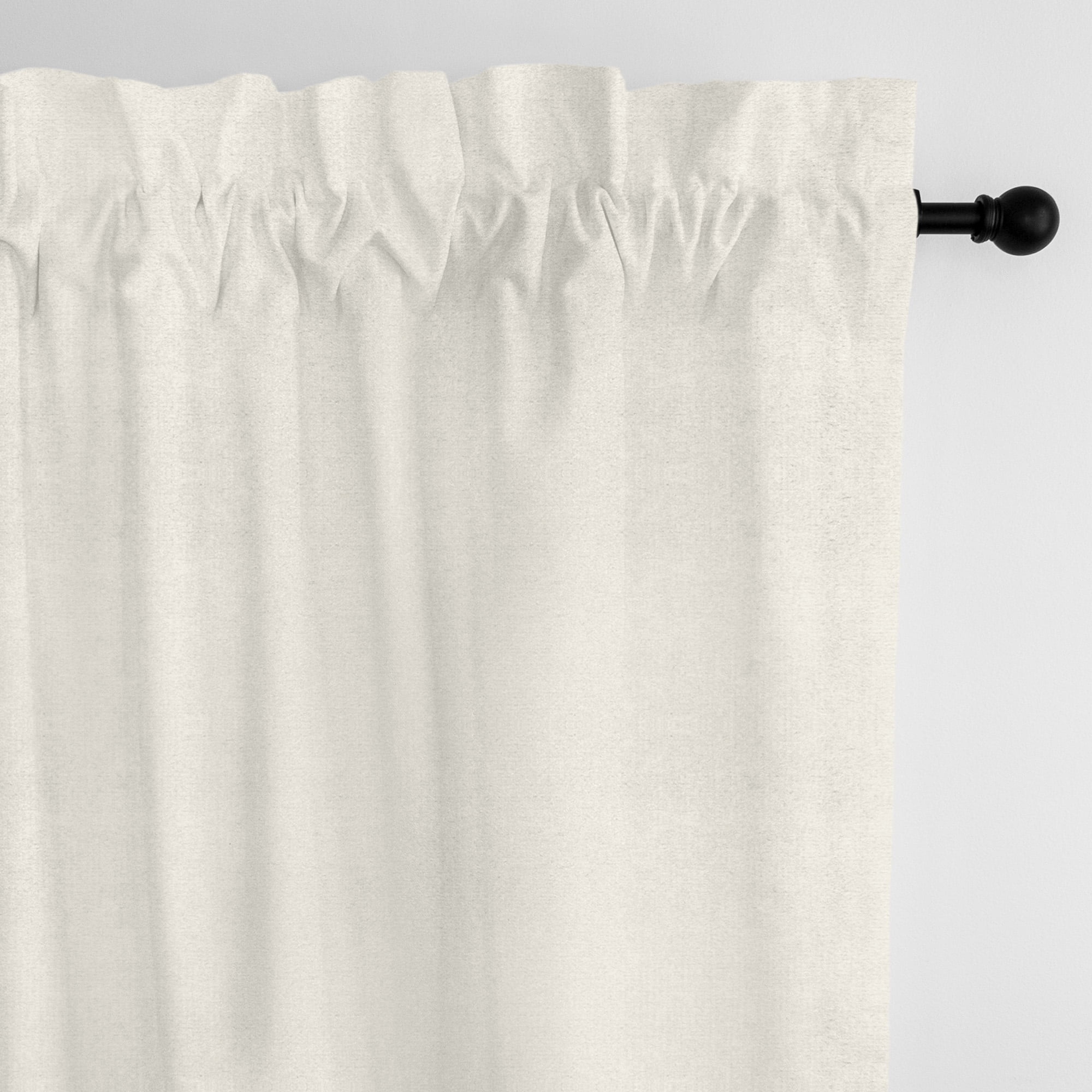 Vanessa Ivory Pole Top Drapery Panel - Pair 50"x120" - Walmart.com