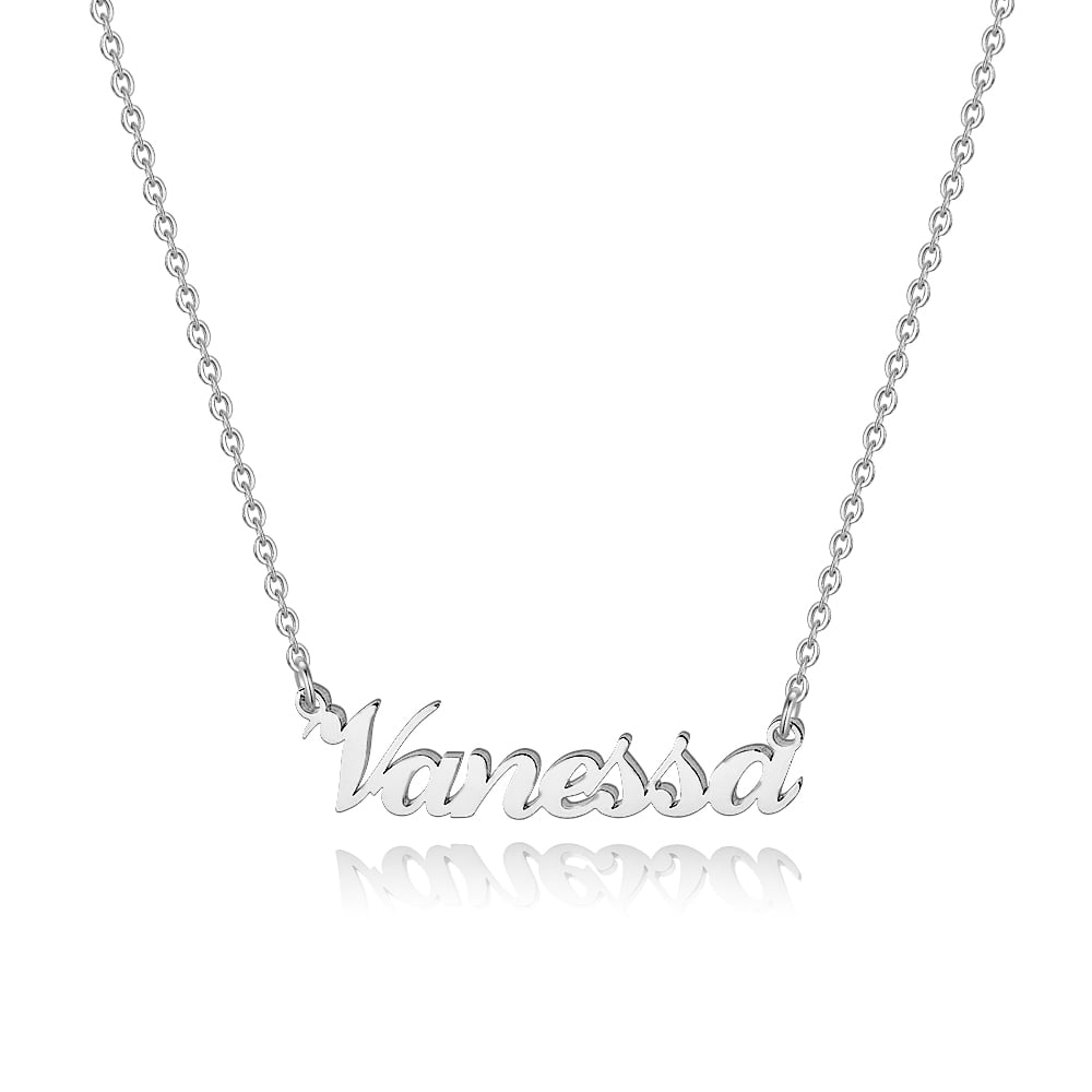 Vanessa Name Necklace, Personalized Name Pendant Necklace, Dainty ...