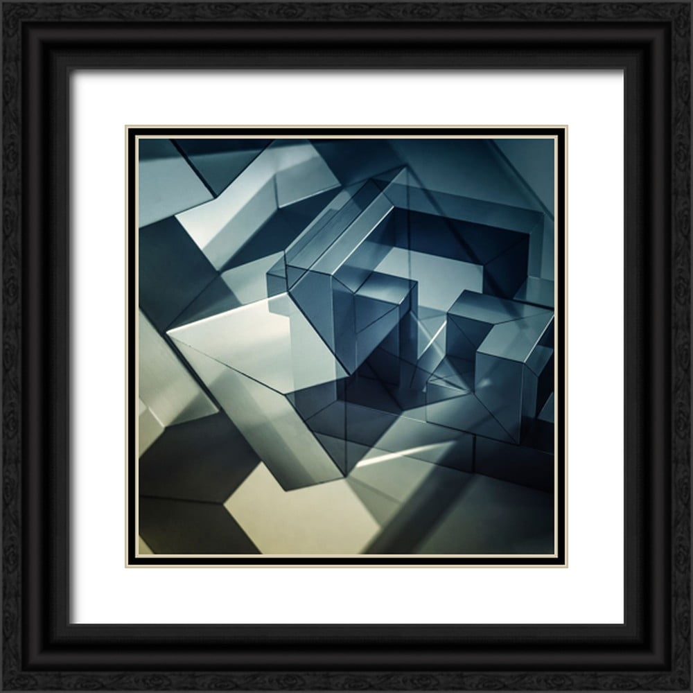 Vangindertael 26x26 Black Ornate Wood Framed with Double Matting Museum ...