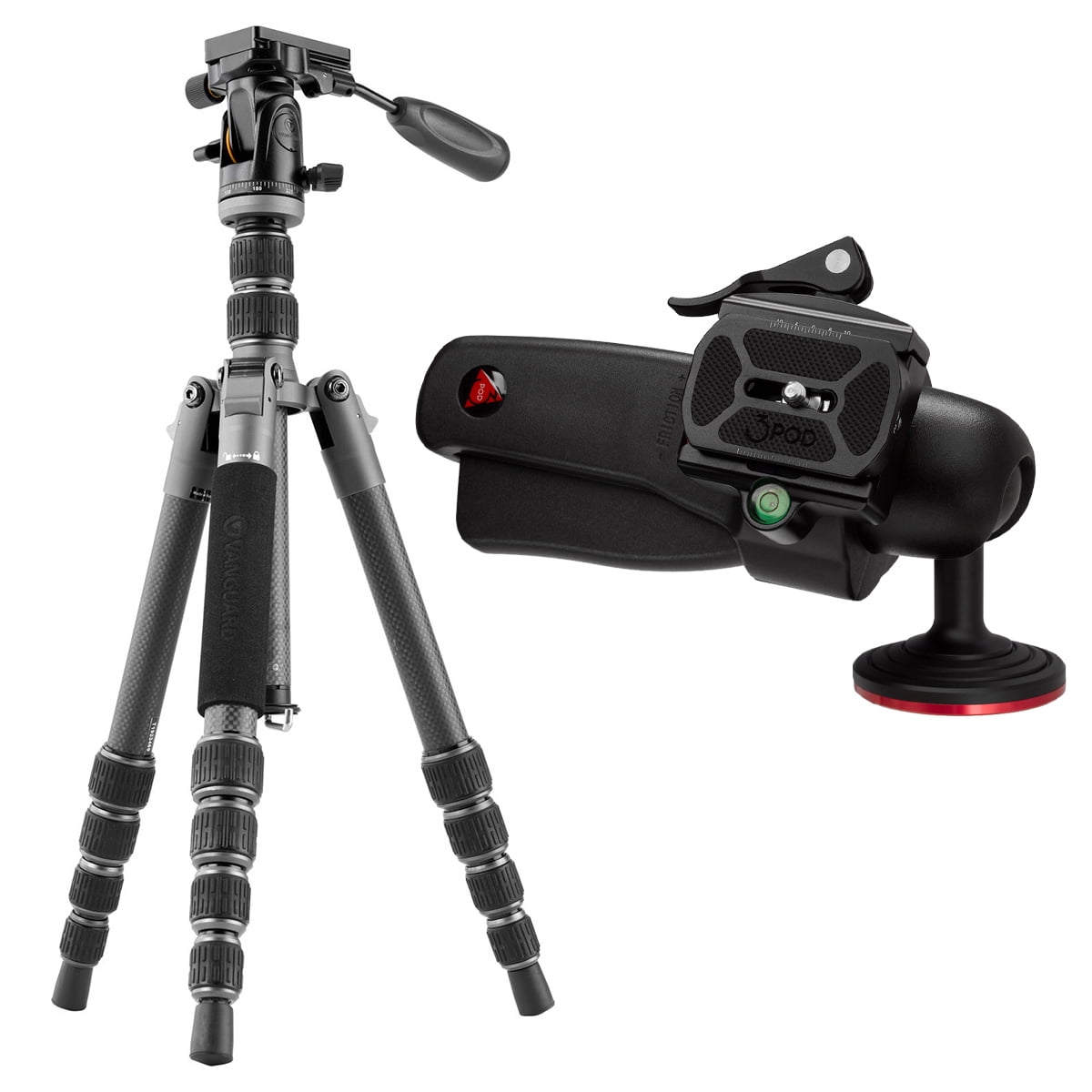 Vanguard VEO 3 GO 235CP 5-Section Carbon Fiber Tripod/Monopod with PH ...