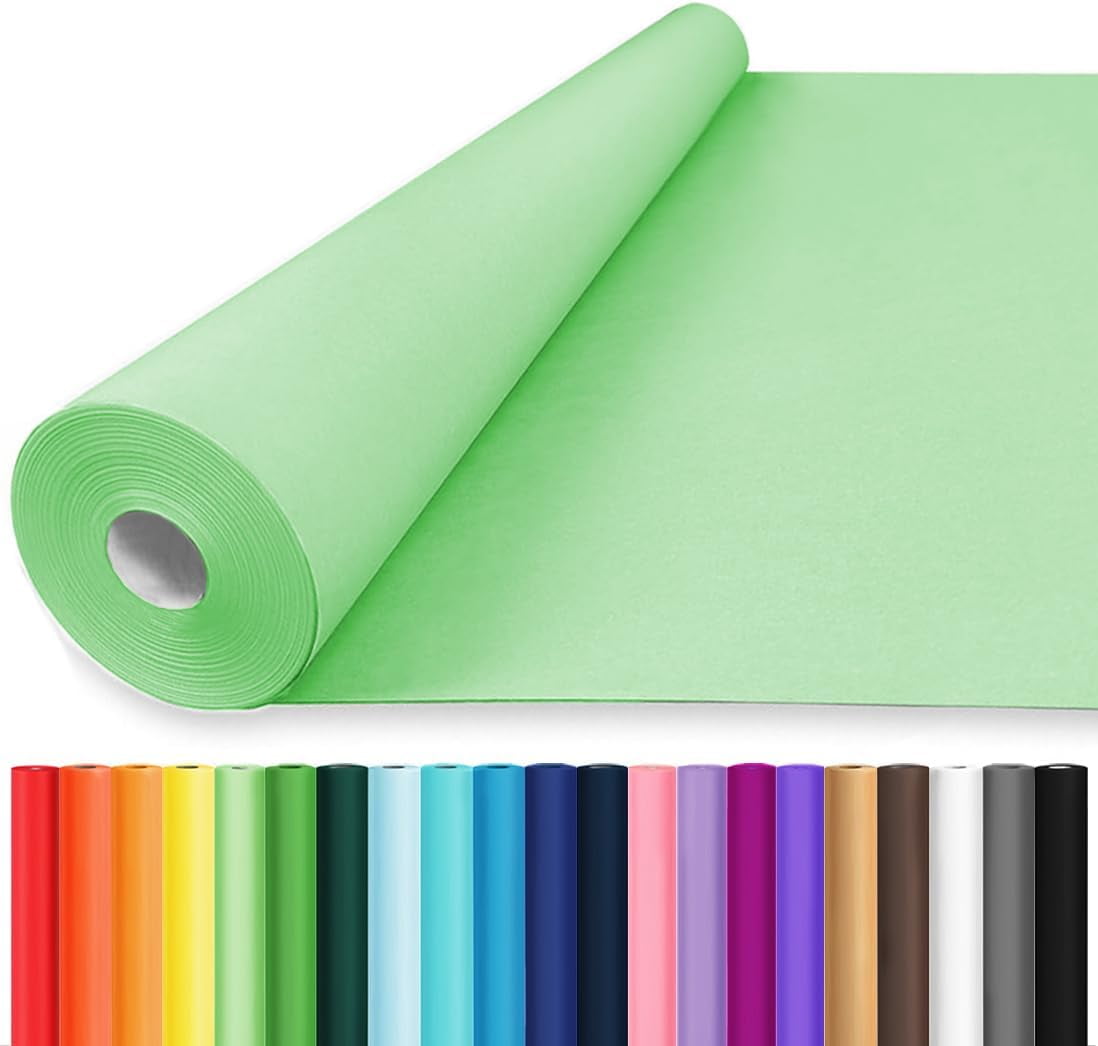 Vanhench 48" x 2400" (200') Light Green Wrapping Paper, Solid Color ...