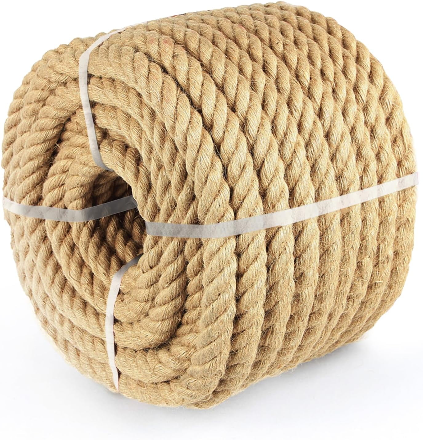 Vanhench Natural Jute Rope Heavy Duty, 1IN x 50 Feet Thick Sisal/Hemp ...