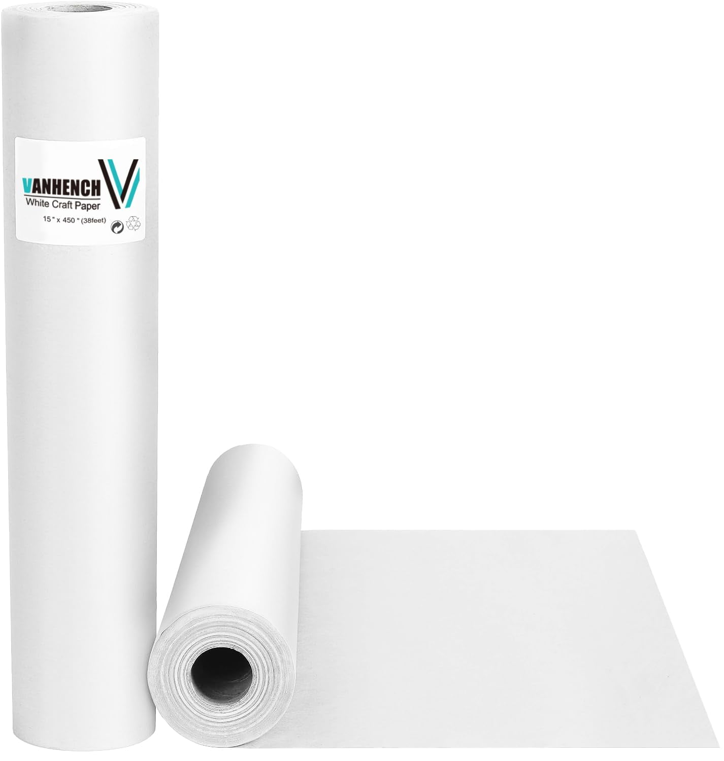 Vanhench White Wrapping Paper 15''×450'', MDA05 Bulletin Board Poster ...