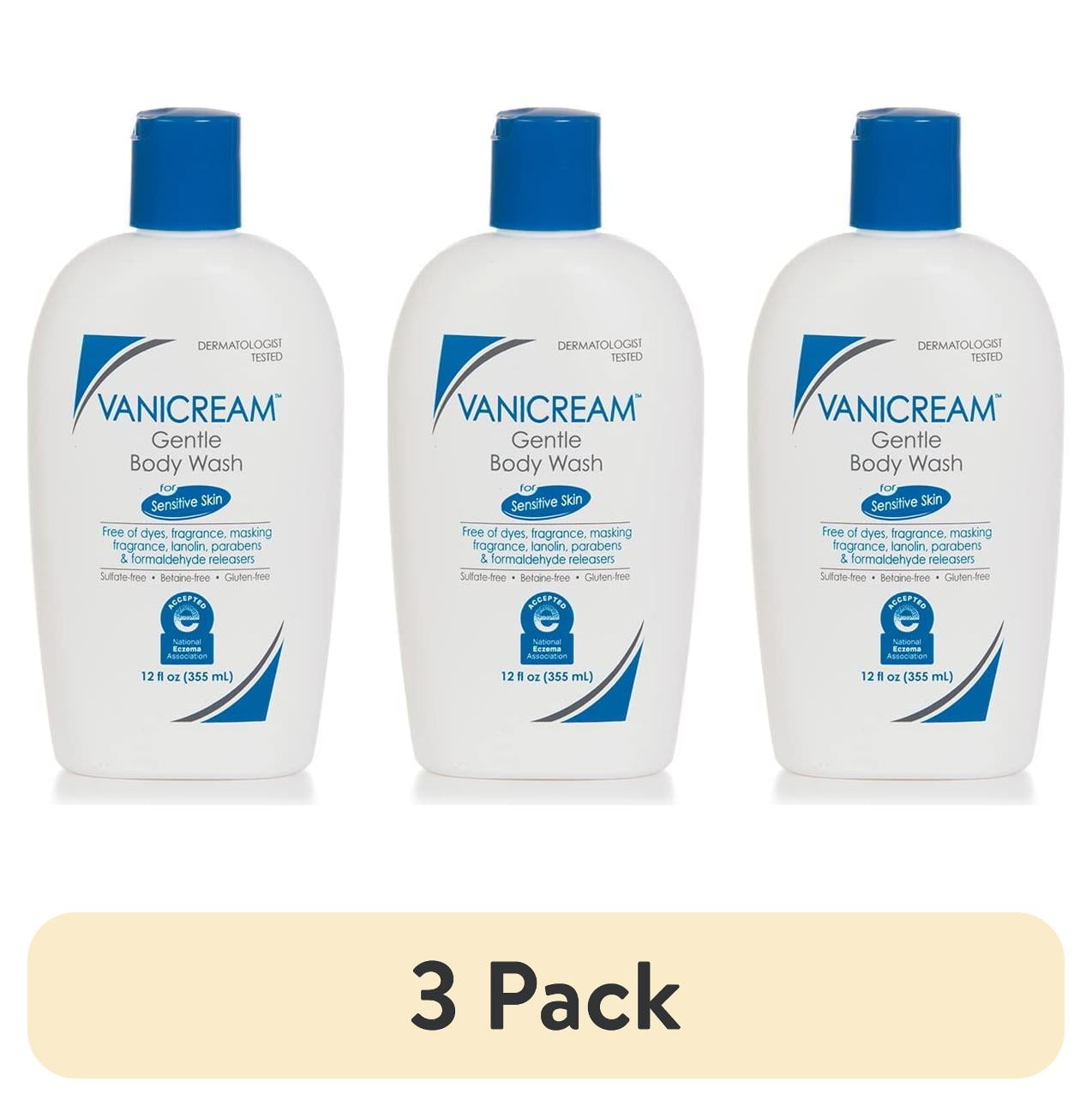 (3 pack) Vanicream For Sensitive Skin Gentle Body Wash, 12 fl oz ...