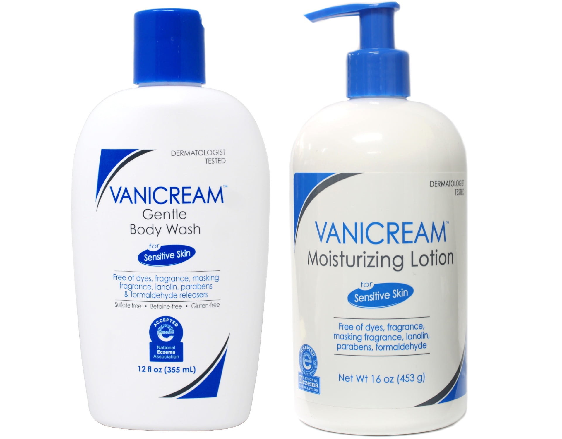 Vanicream Gentle Body Wash for Sensitive Skin, 12 Oz & Moisturizing ...