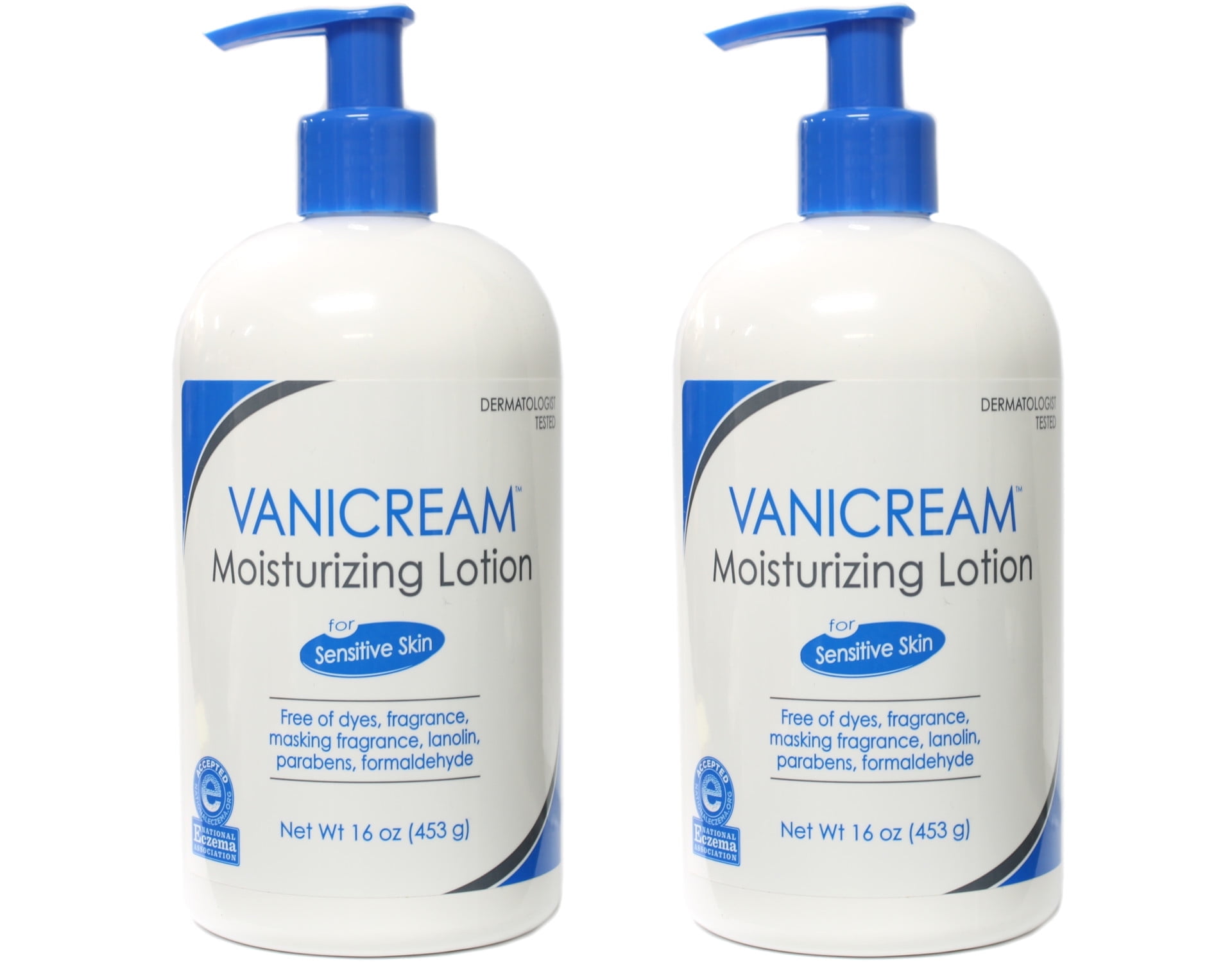 Vanicream Moisturizing Body Cream, Lite Lotion with Pump, 16 Oz, 2 Pack ...