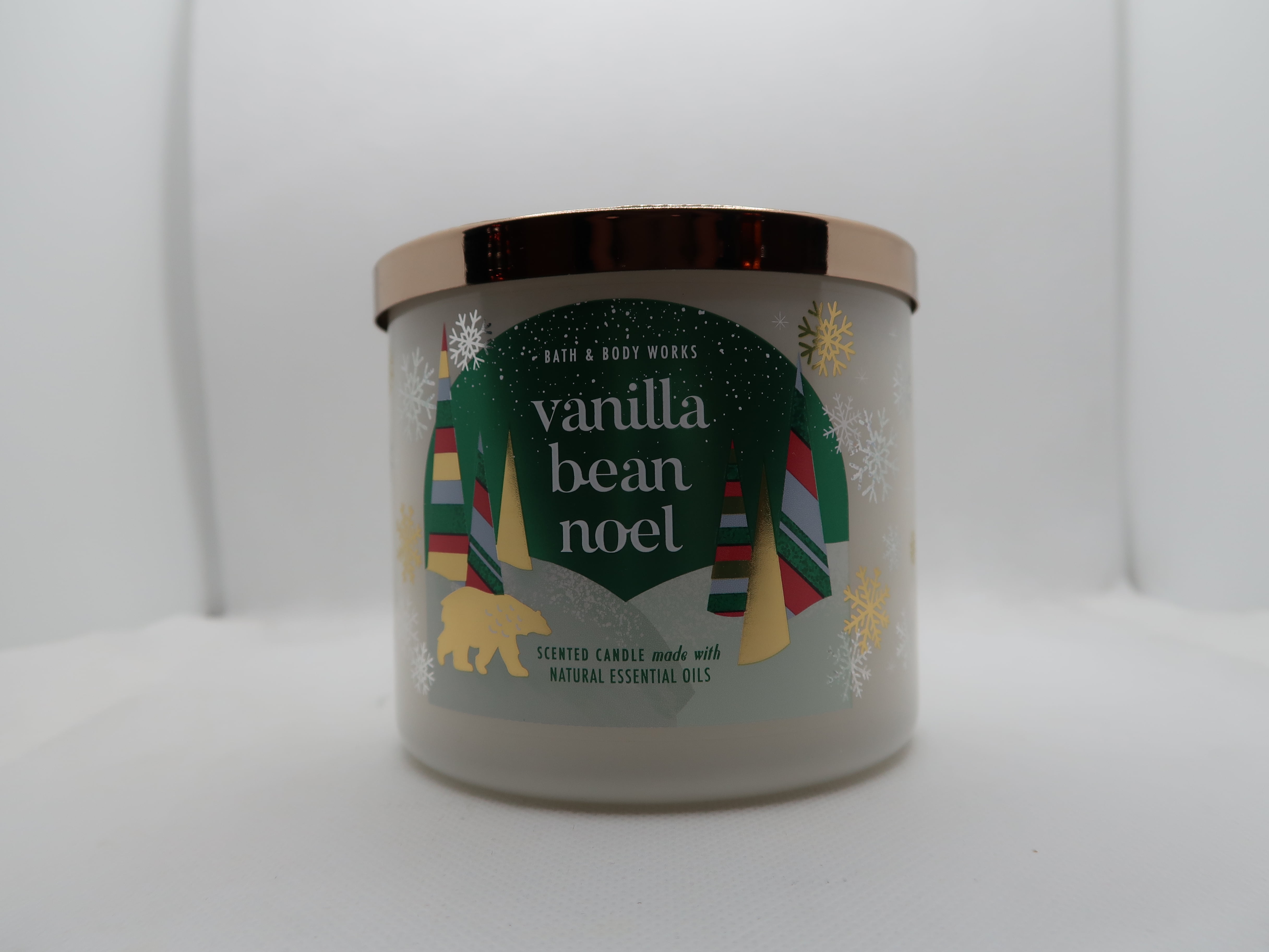 Vanilla Bean Noel - Bath Body Works, White Barn 3-Wick Candle w ...
