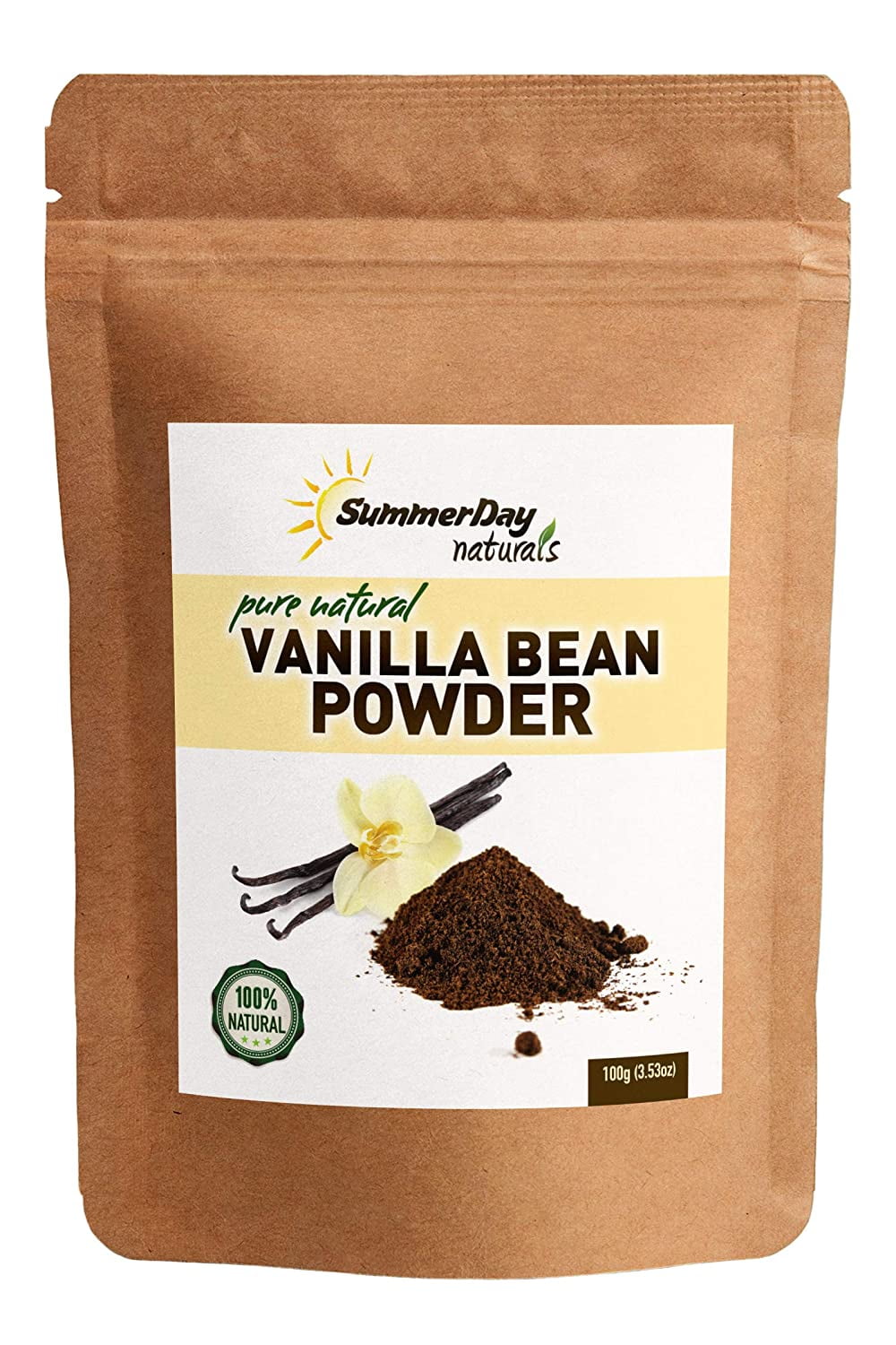 Vanilla Bean Powder, 3.53 Oz - Raw Ground Vanilla Bean - Unsweetened ...