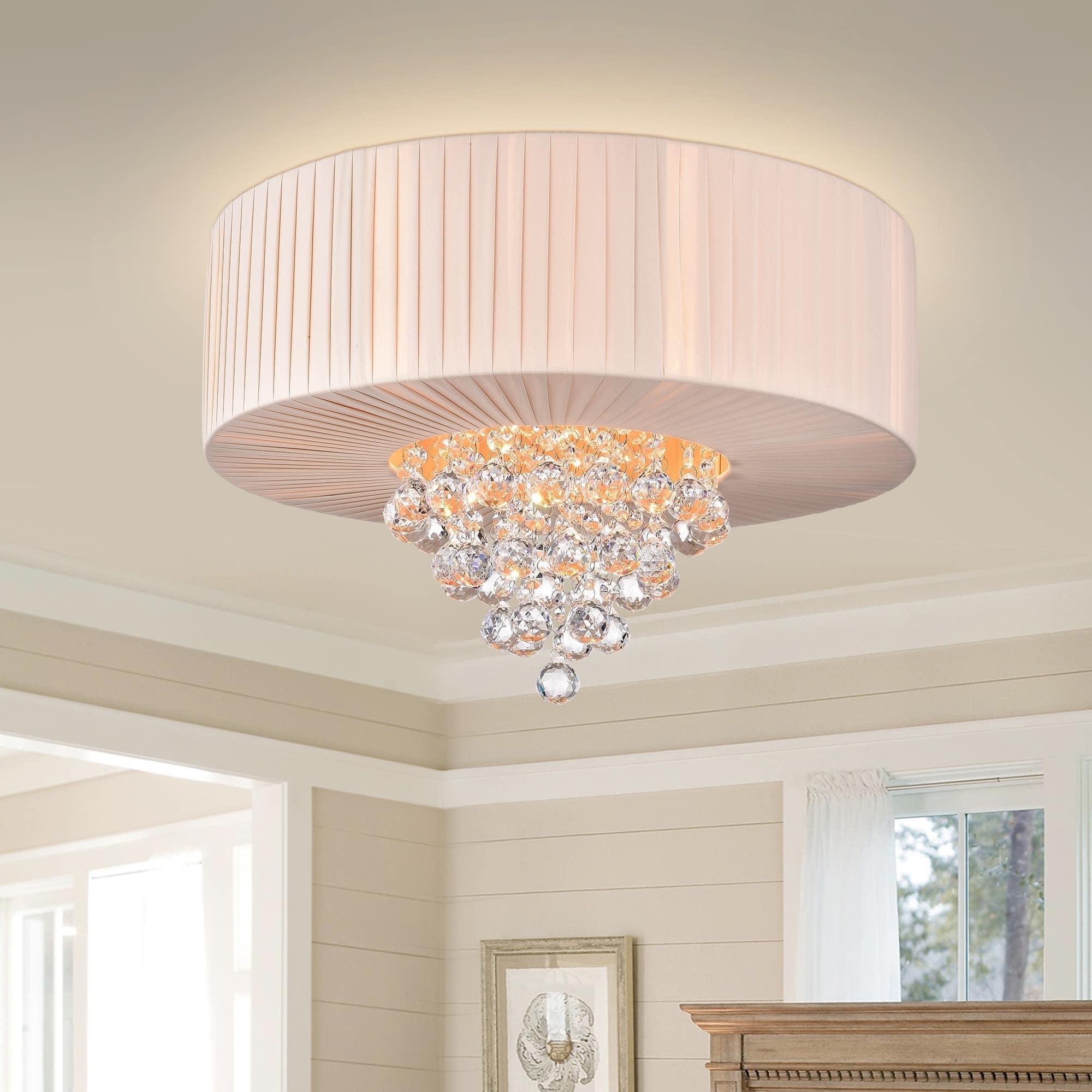 Vanilla Cake RL1058 Crystal Flush Mount Light - Walmart.com